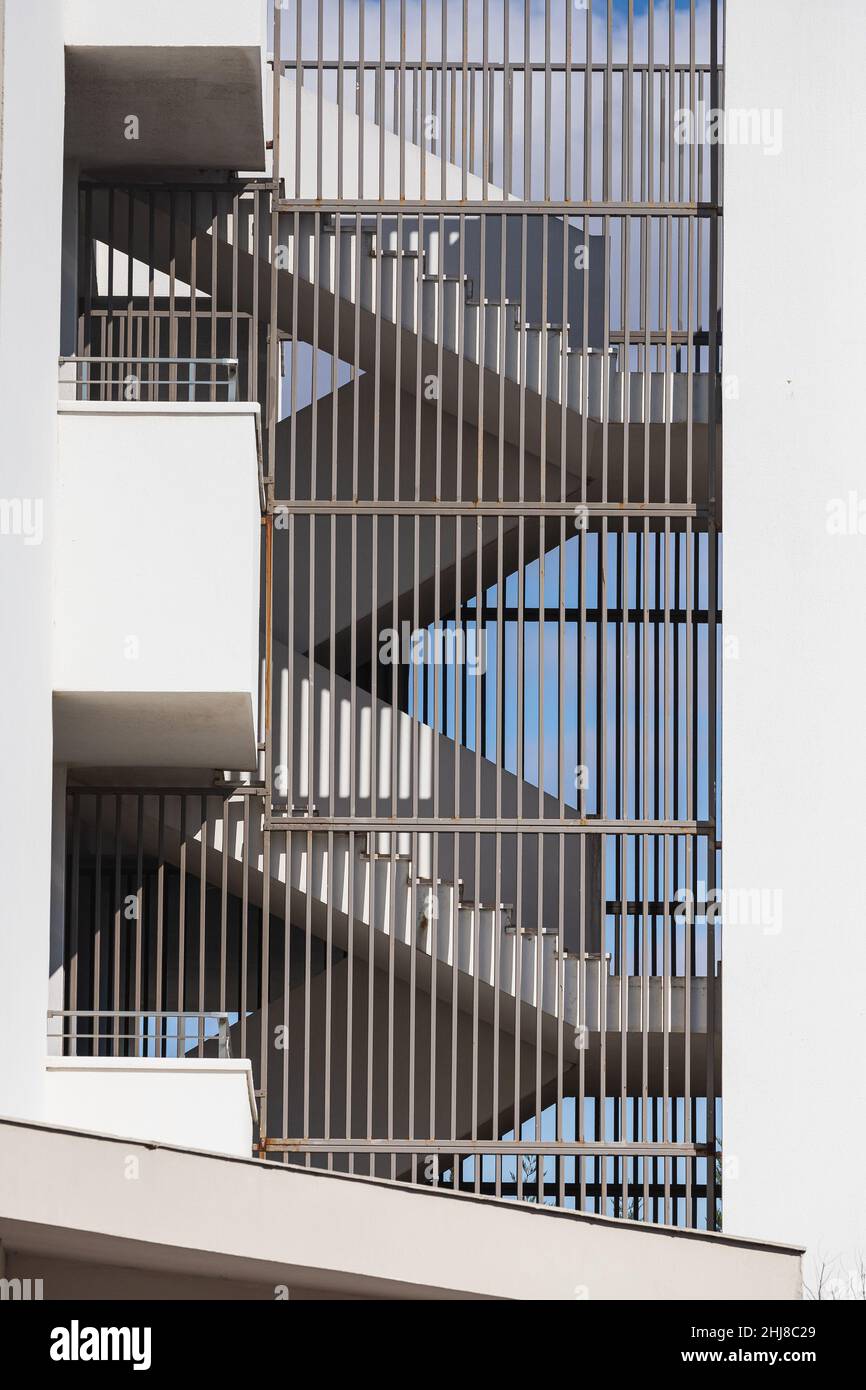 Fire escape stairs multi storey building hi-res stock photography and ...