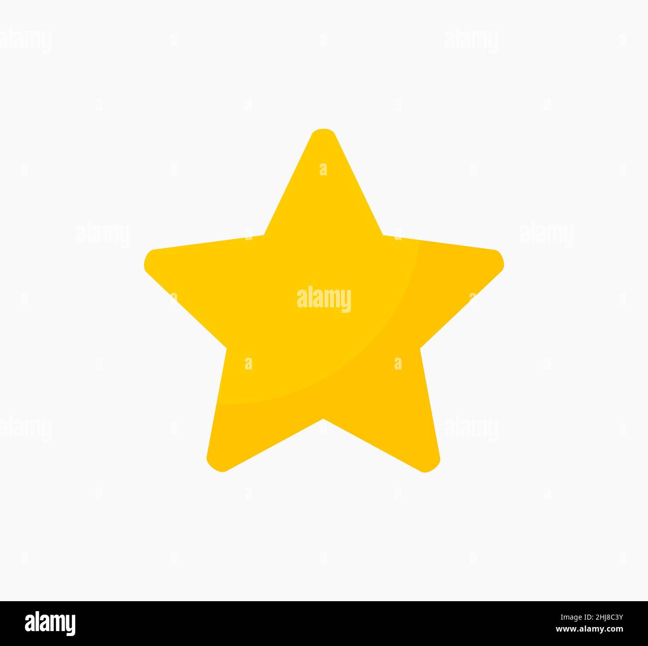 Yellow star icon symbol isolated on white background. Vector ...