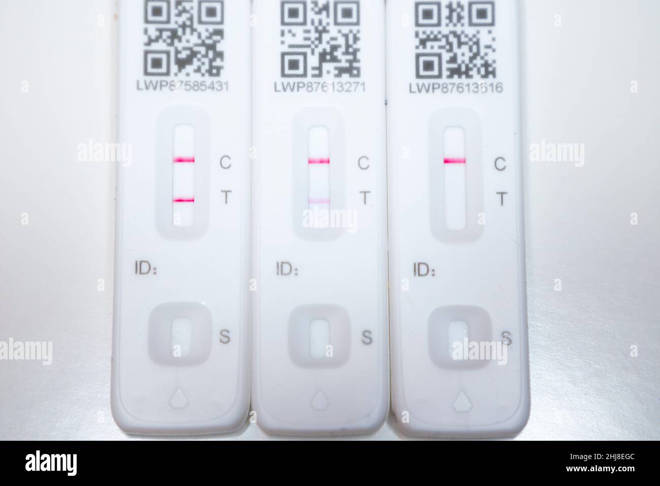 Two positive results and a single negative test result. Three Lateral ...