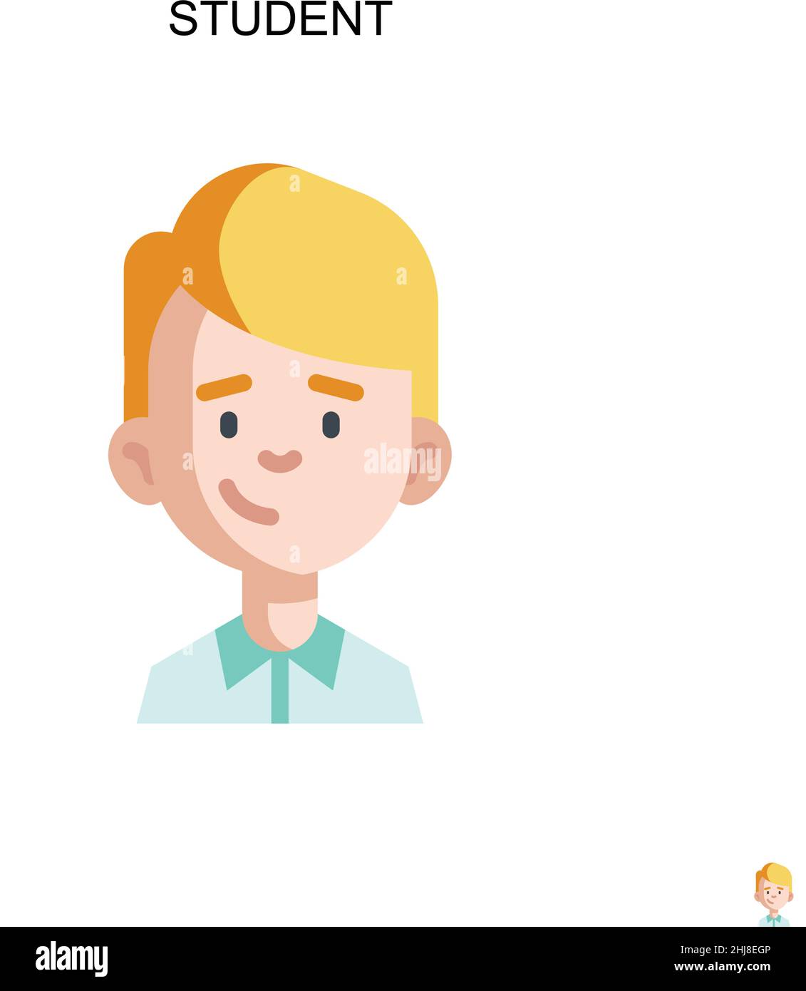 Student Simple vector icon. Illustration symbol design template for web ...