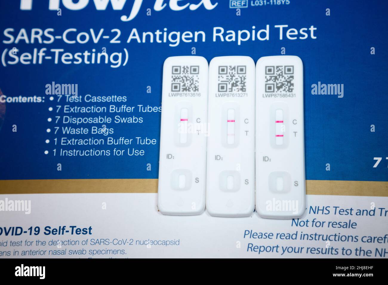Two positive results and a single negative test result. Three Lateral ...