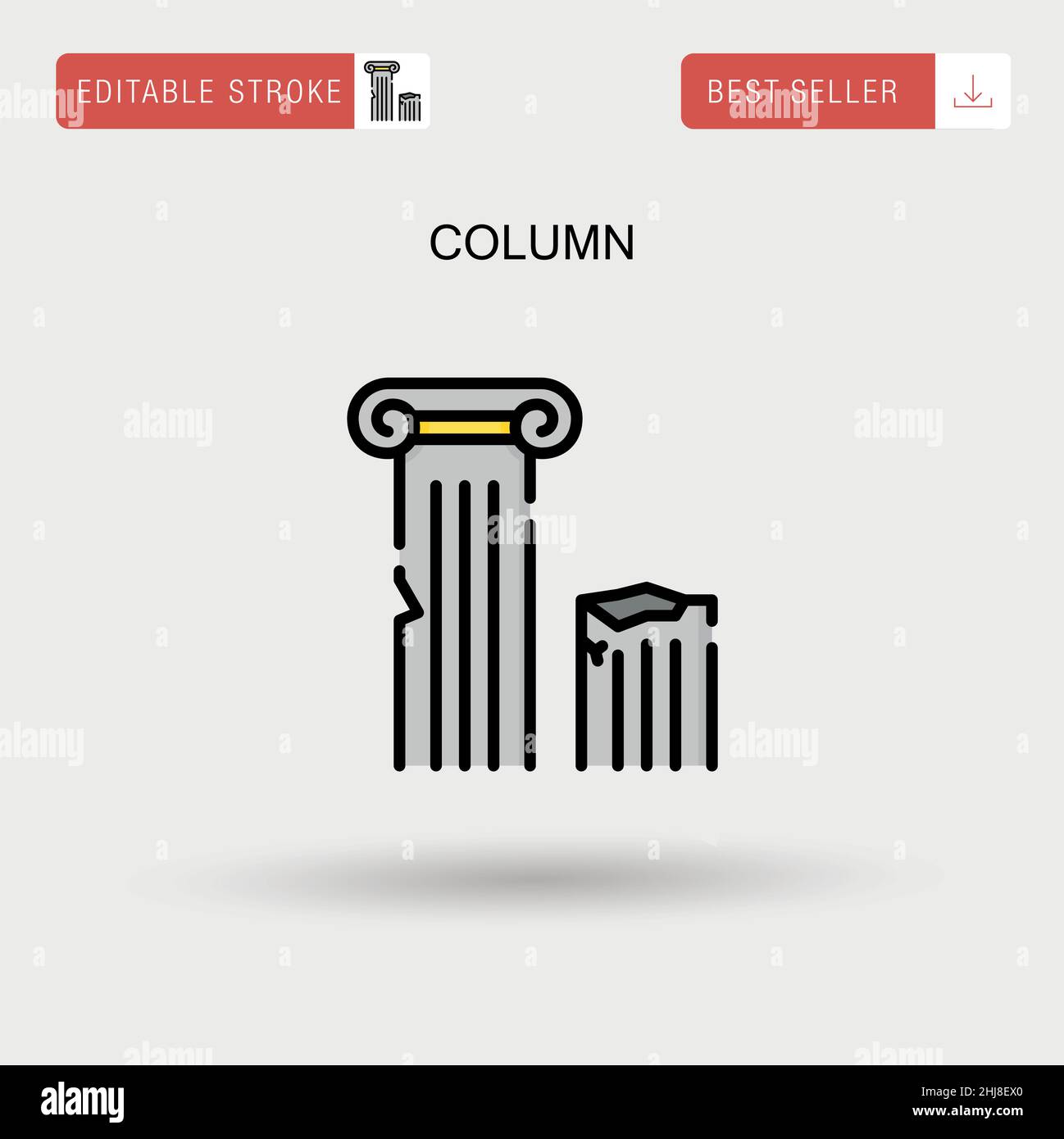 White stone column Stock Vector Images - Alamy