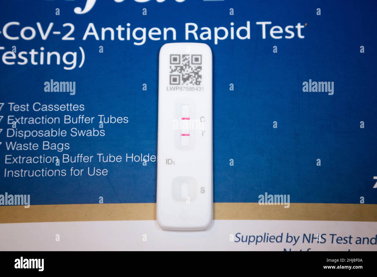 Lateral flow test / LFT / LFD / lateral flow device kit having tested ...
