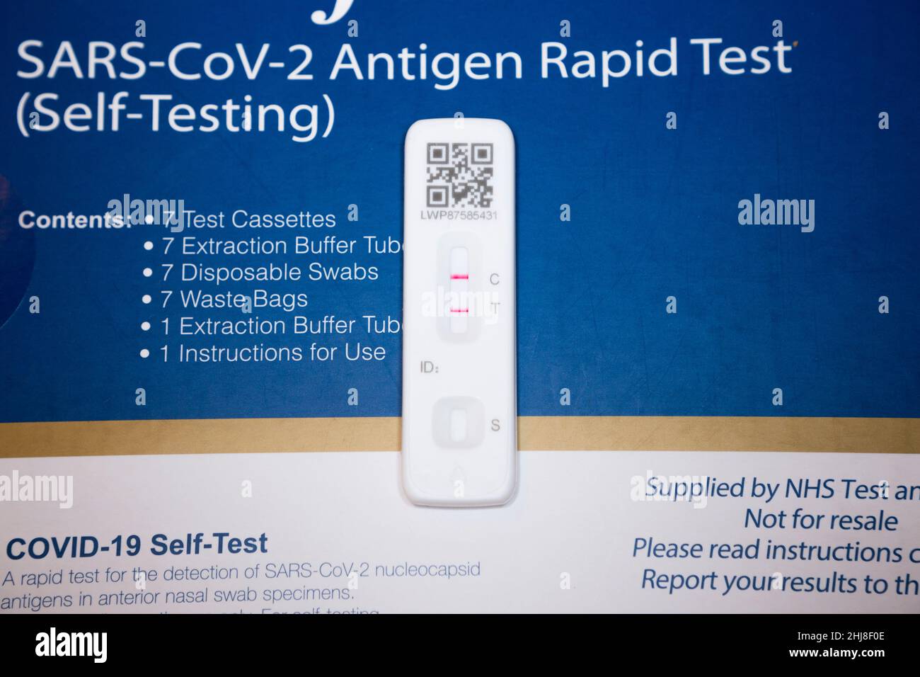 Lateral flow test / LFT / LFD / lateral flow device kit having tested ...