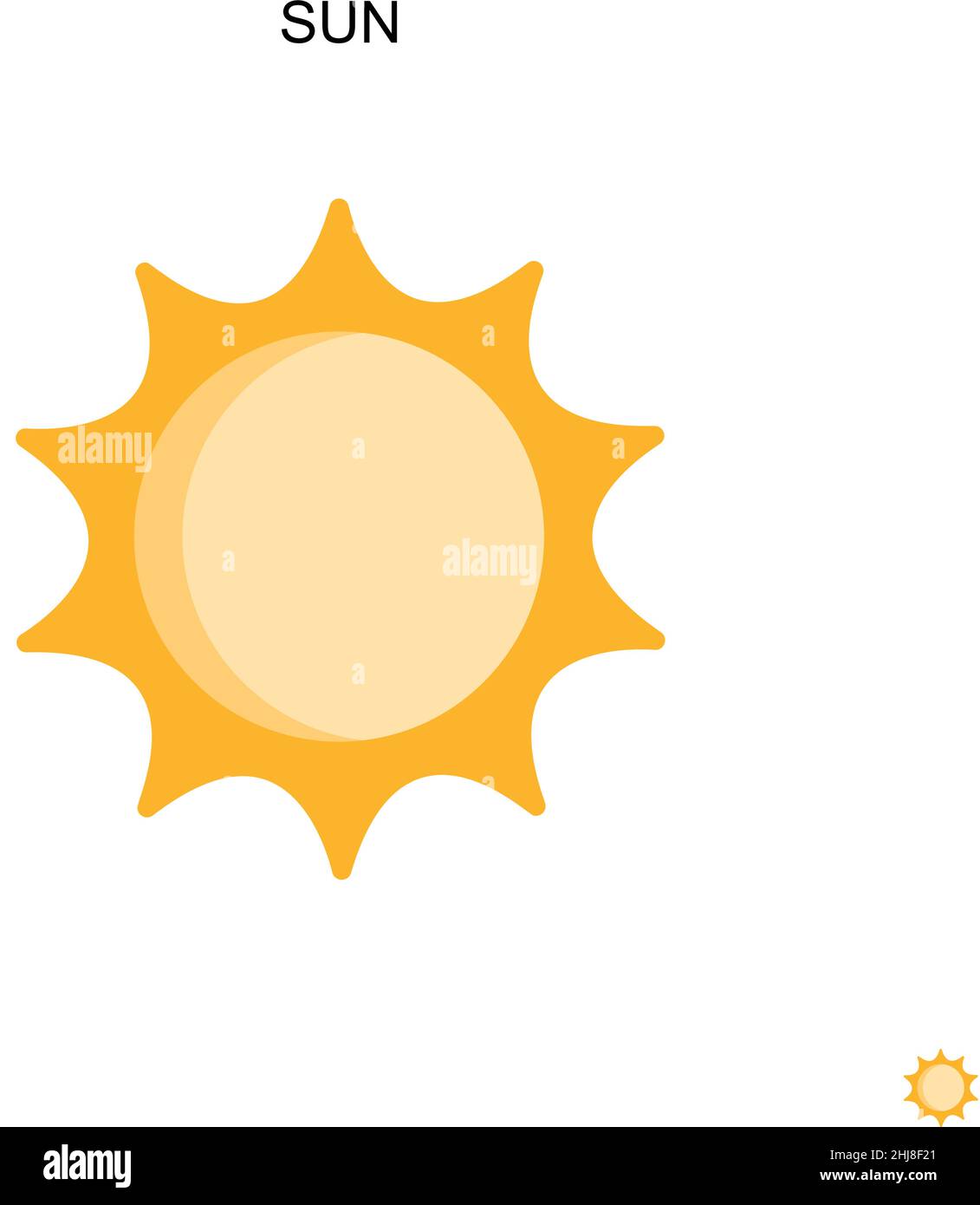 Sun Simple vector icon. Illustration symbol design template for web ...