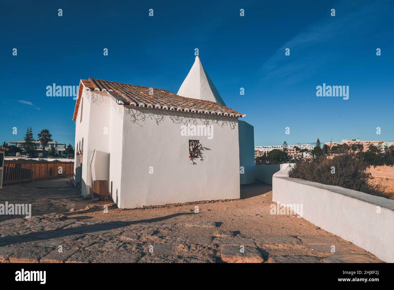 Fort/Chapel of Nossa Senhora da Rocha, Lagoa, Algarve, Portugal, Europe ...