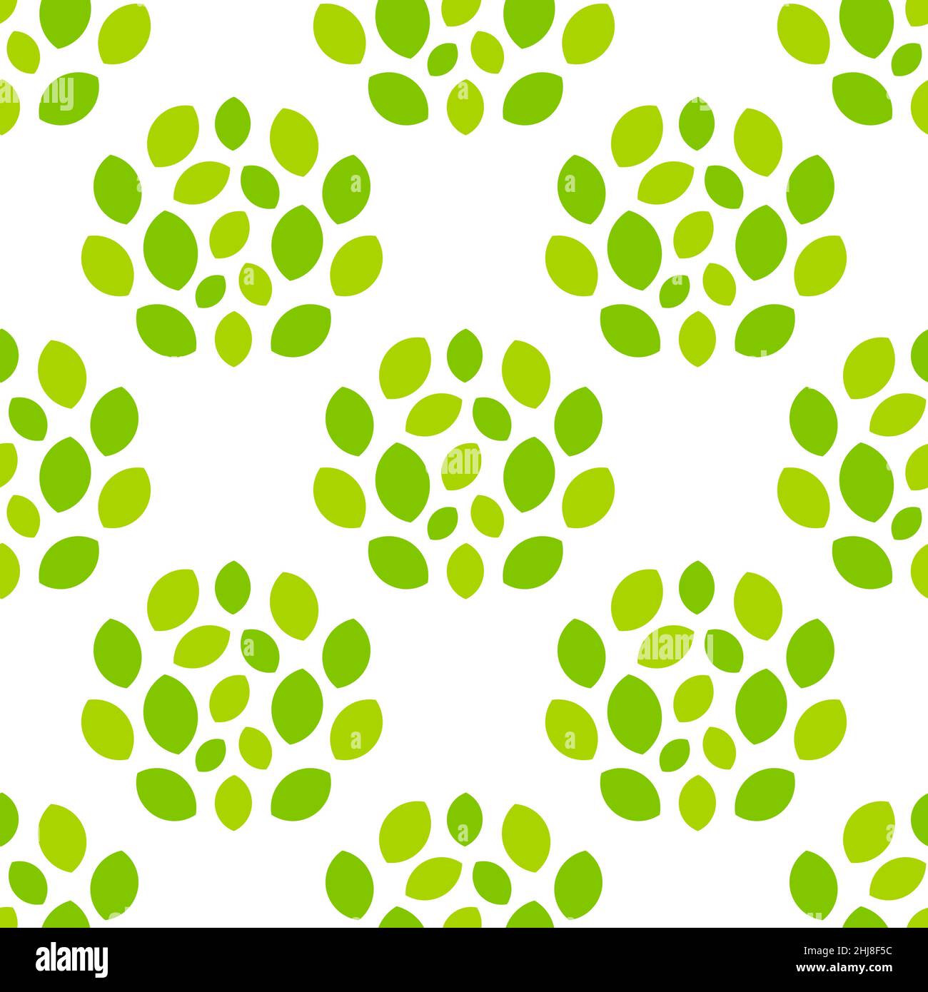 Circles of green and white leaves Stock Vector Images - Alamy