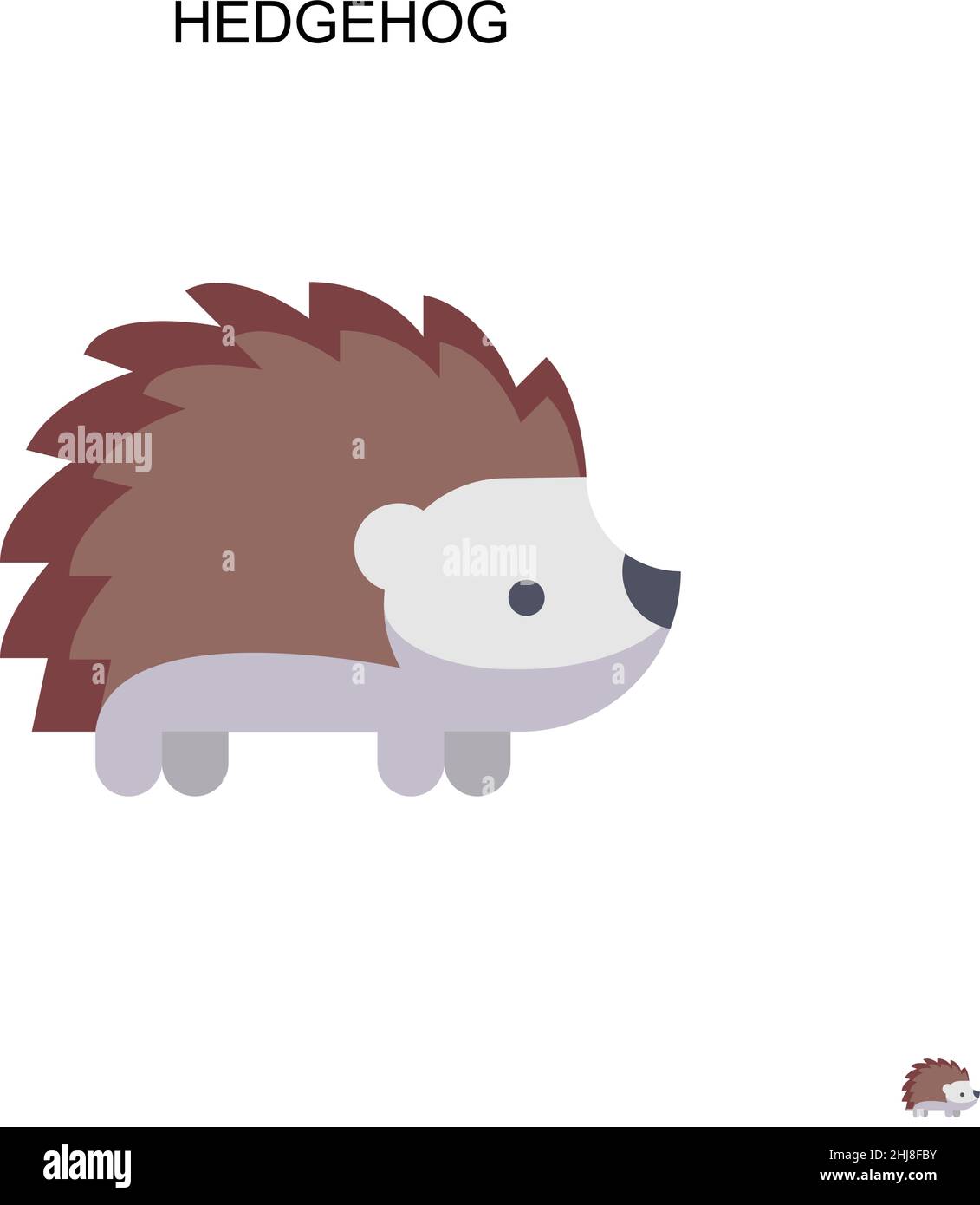 Hedgehog Simple vector icon. Illustration symbol design template for ...