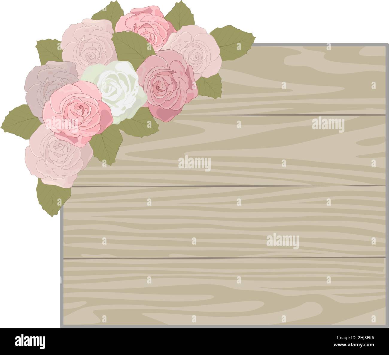 Wooden roses Stock Vector Images - Alamy