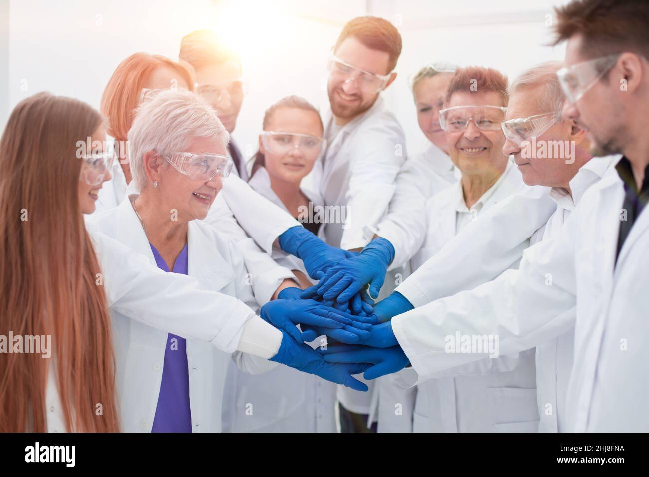 group of medical professionals show their unity Stock Photo - Alamy