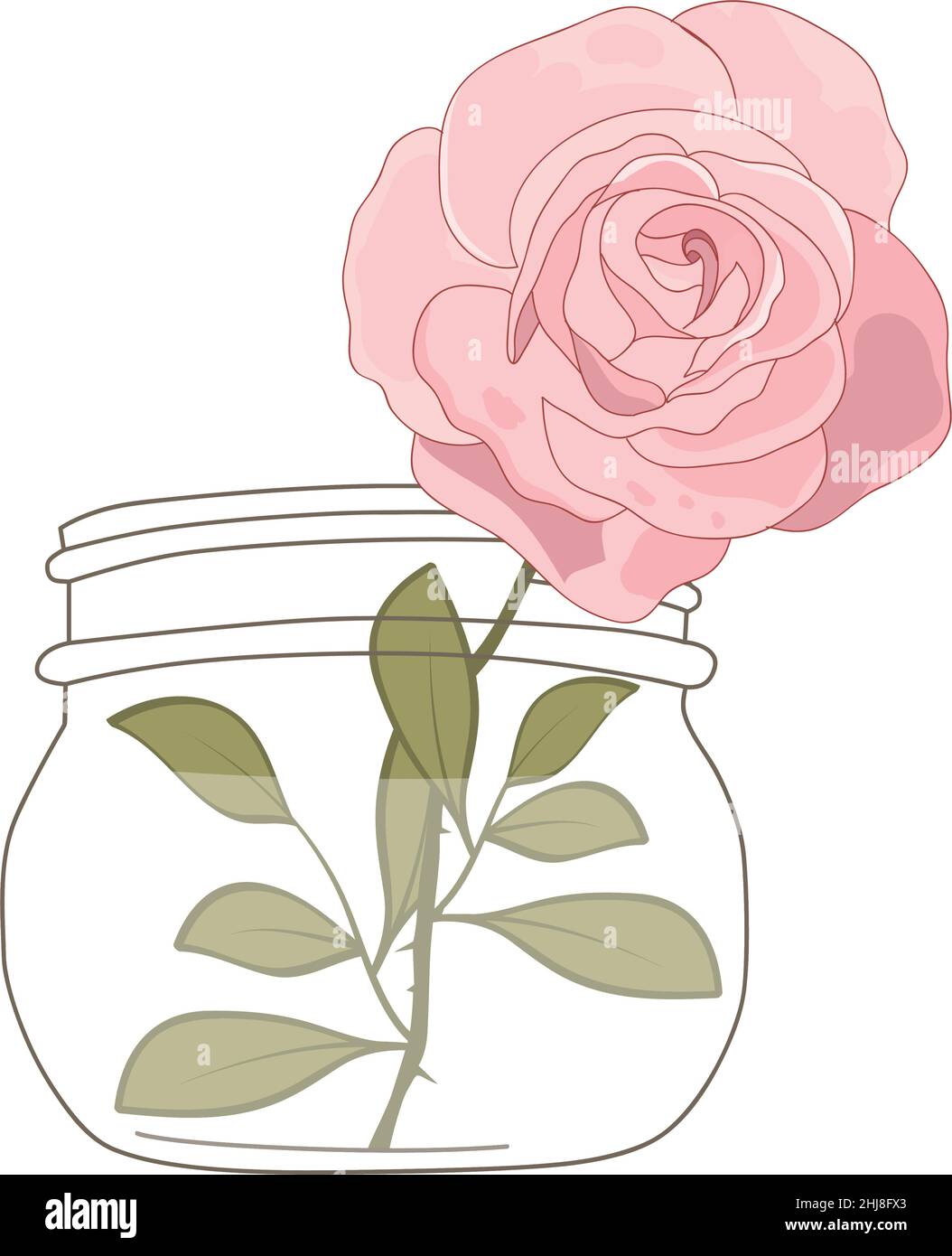 Beautiful roses in garden Stock Vector Images - Alamy