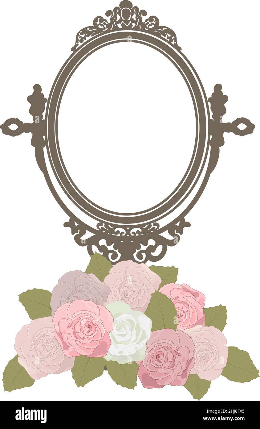 mirror and rose Stock Vector Image & Art - Alamy