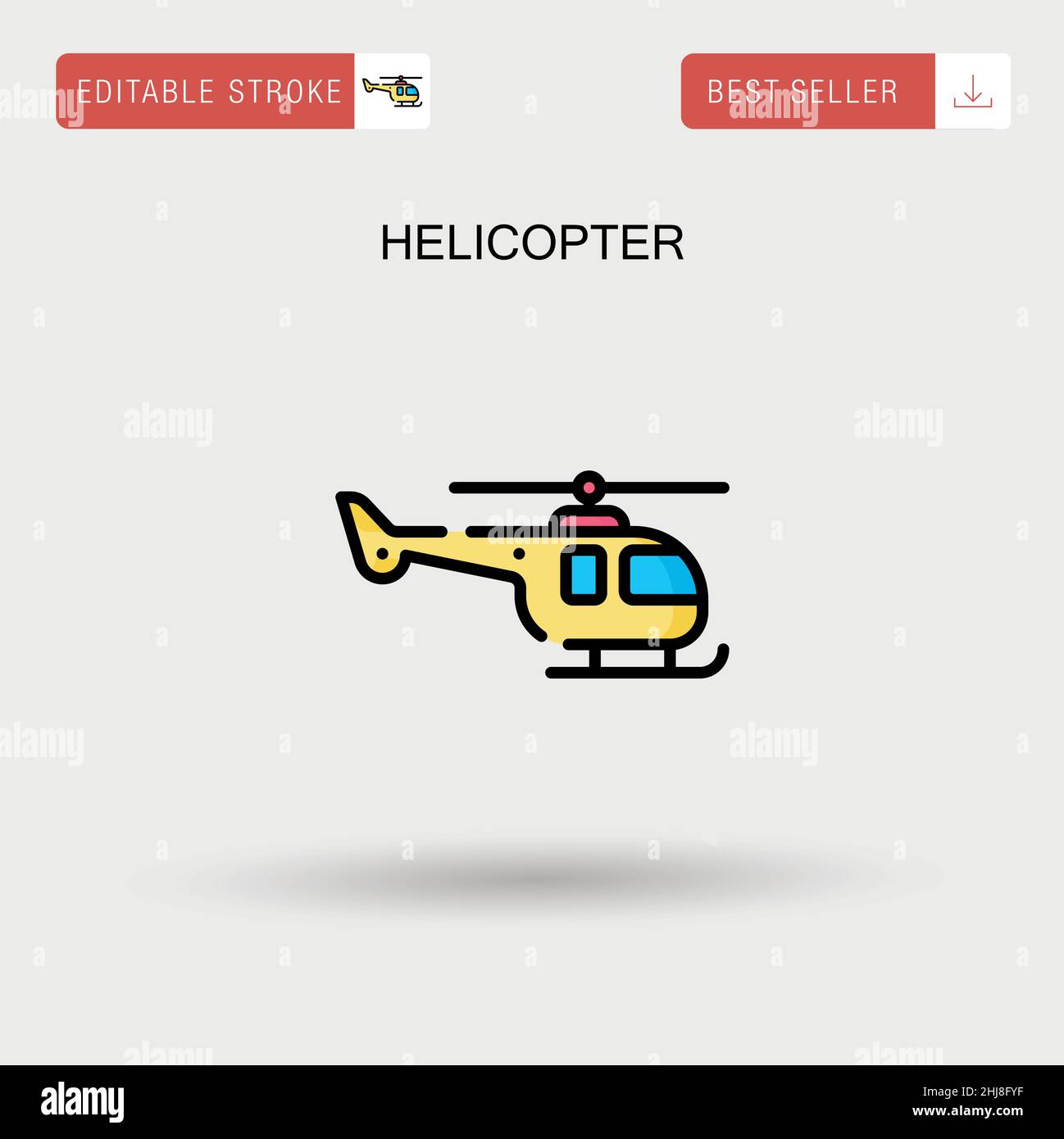 Helicopter Simple vector icon Stock Vector Image & Art - Alamy
