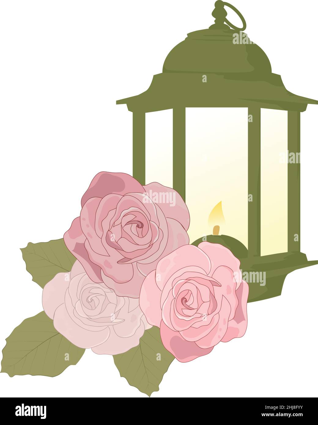 Lantern rose Stock Vector Images - Alamy