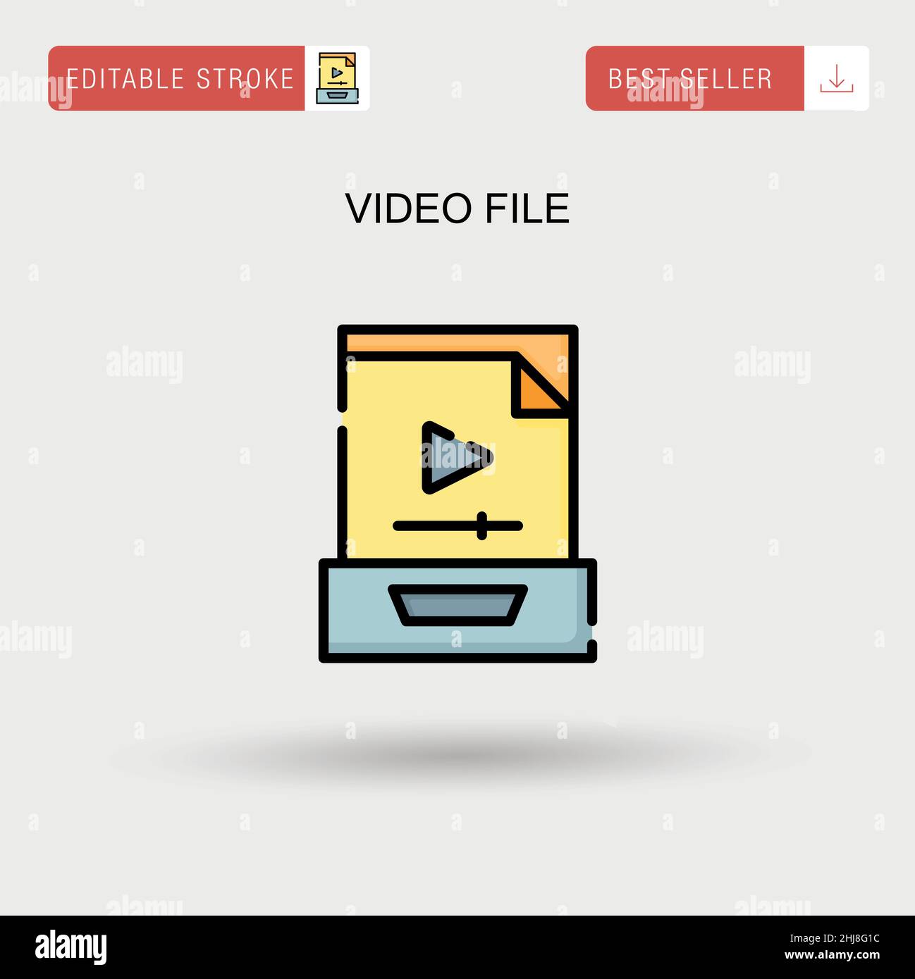 Video folder icon vector hi-res stock photography and images - Alamy