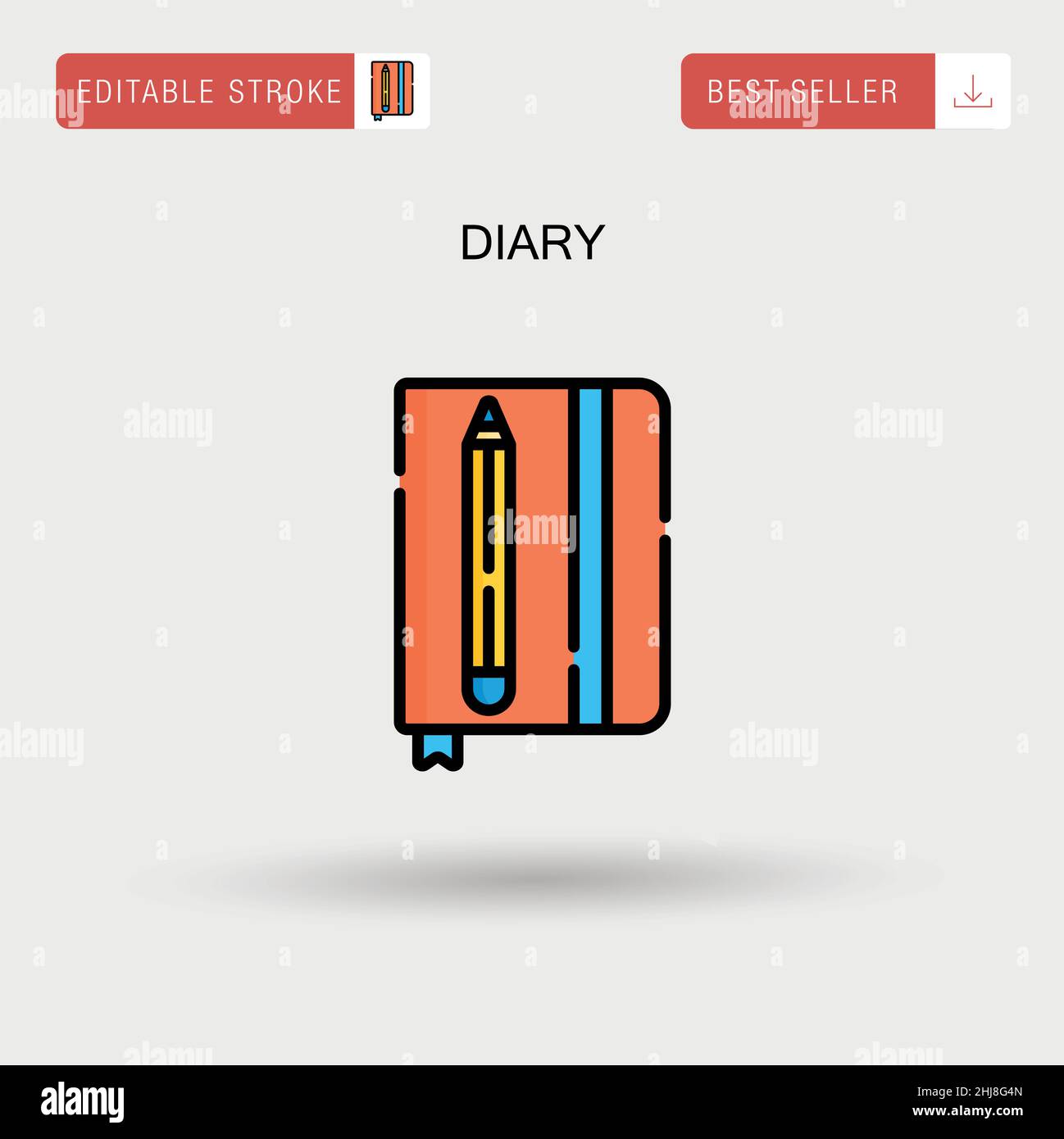 Diary Simple vector icon Stock Vector Image & Art - Alamy