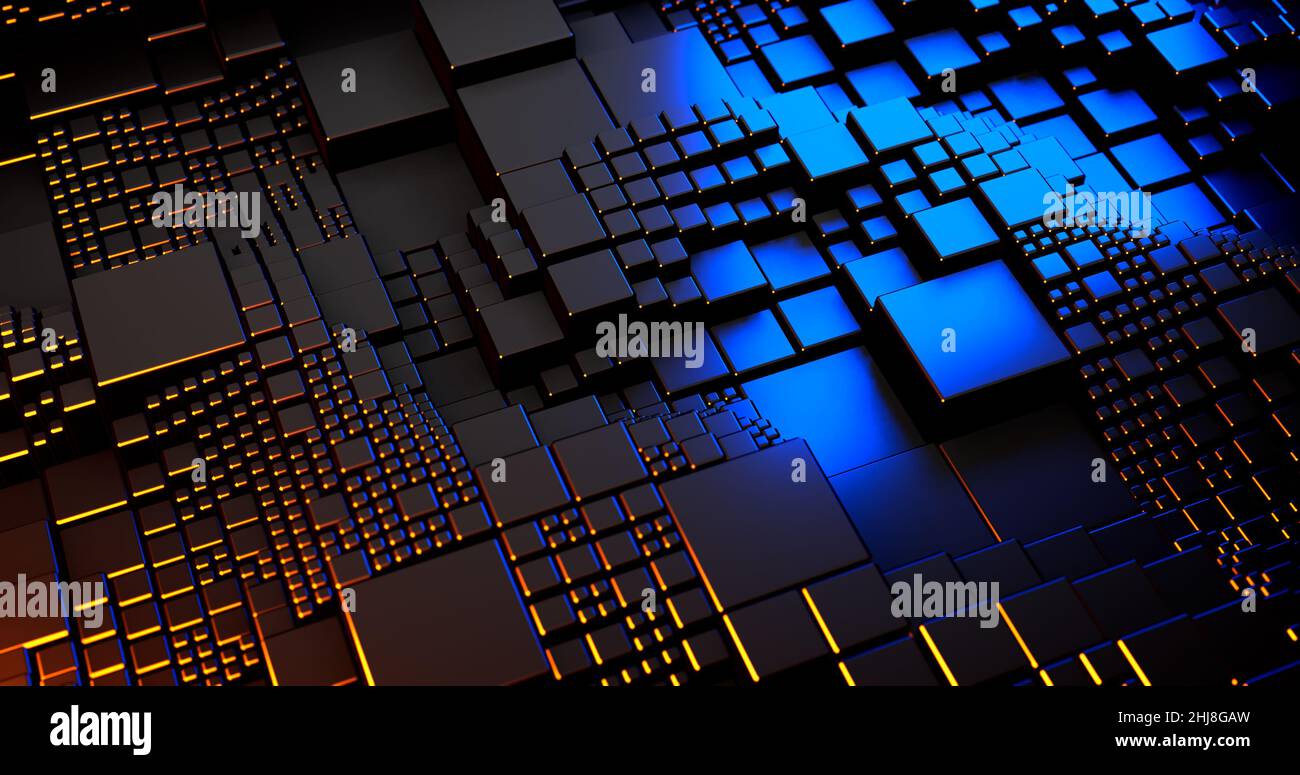 3d abstract geometric background of blocks Stock Photo - Alamy