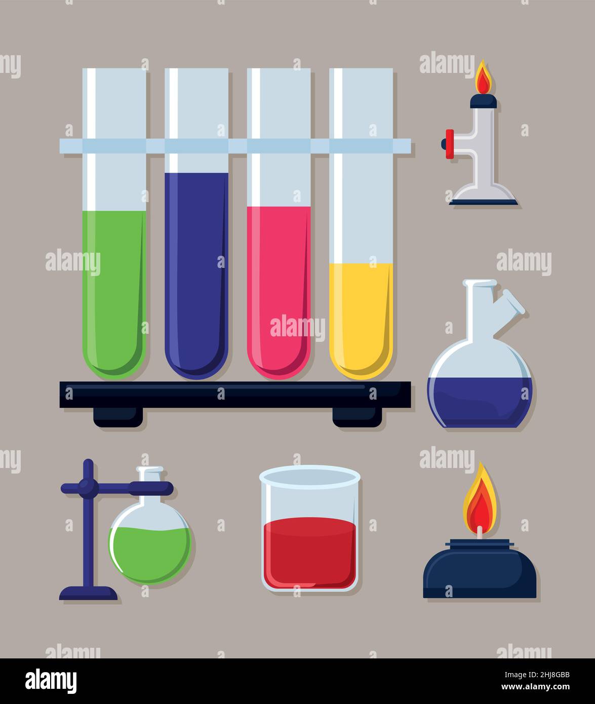 six chemistry lab icons Stock Vector Image & Art - Alamy