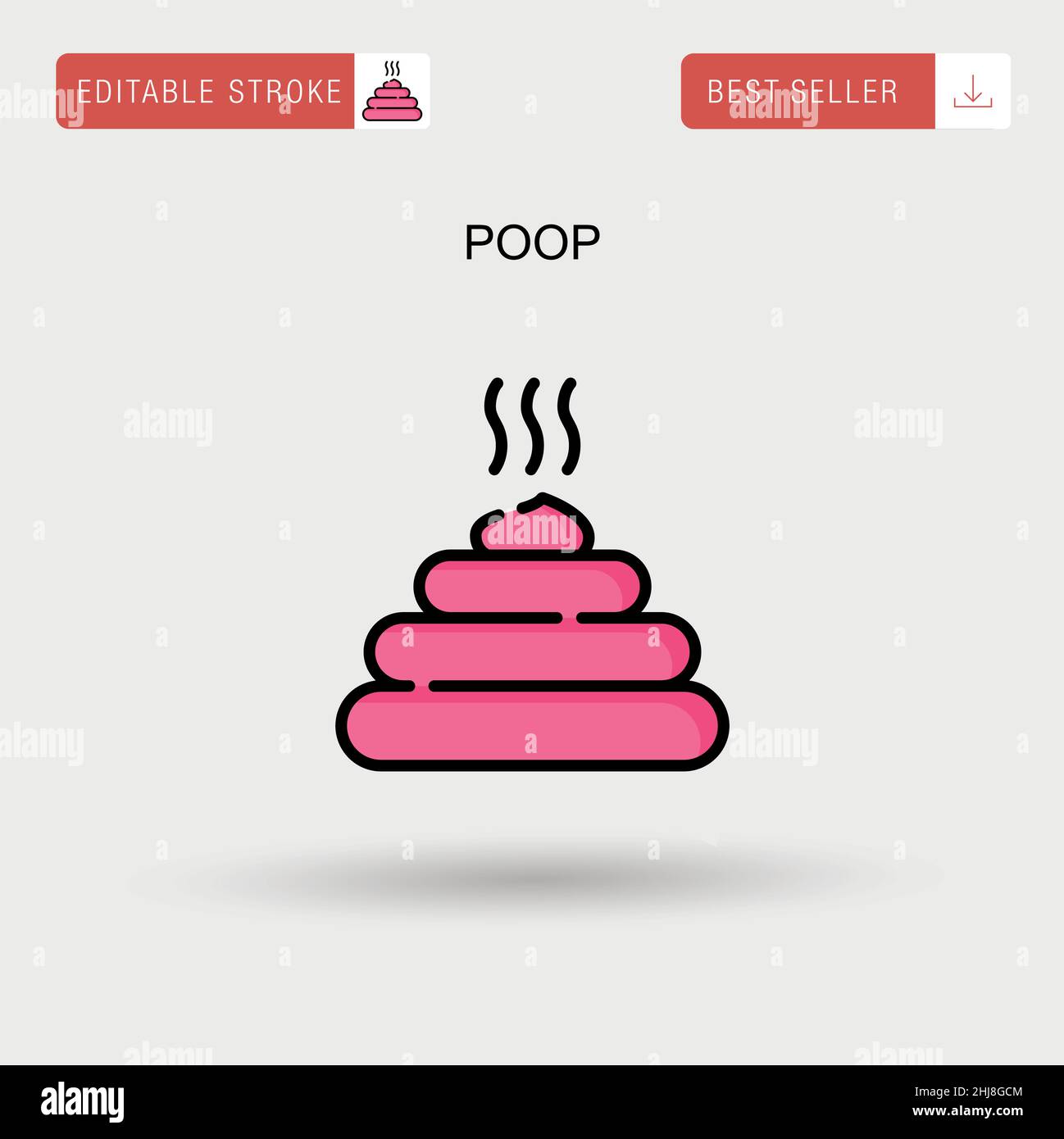 Poop Simple vector icon Stock Vector Image & Art - Alamy