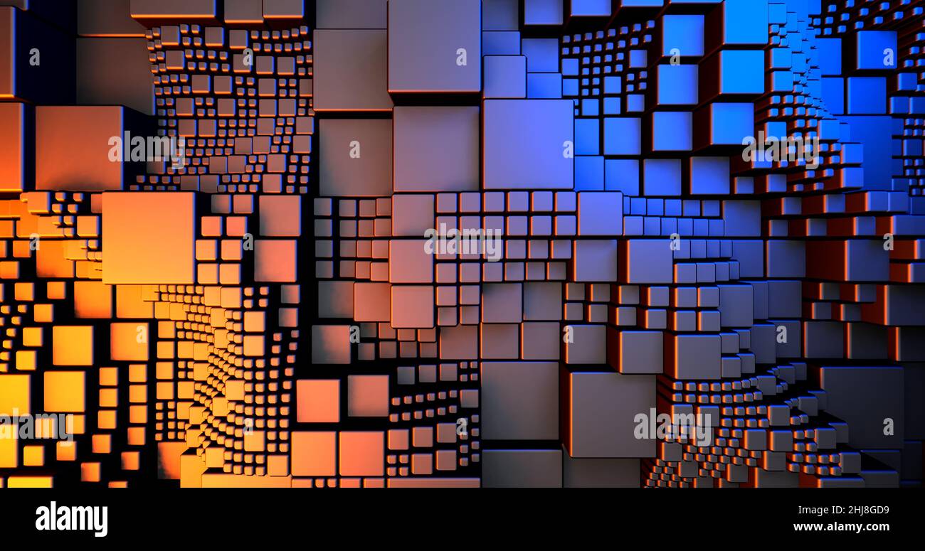 3d abstract geometric background of blocks Stock Photo - Alamy