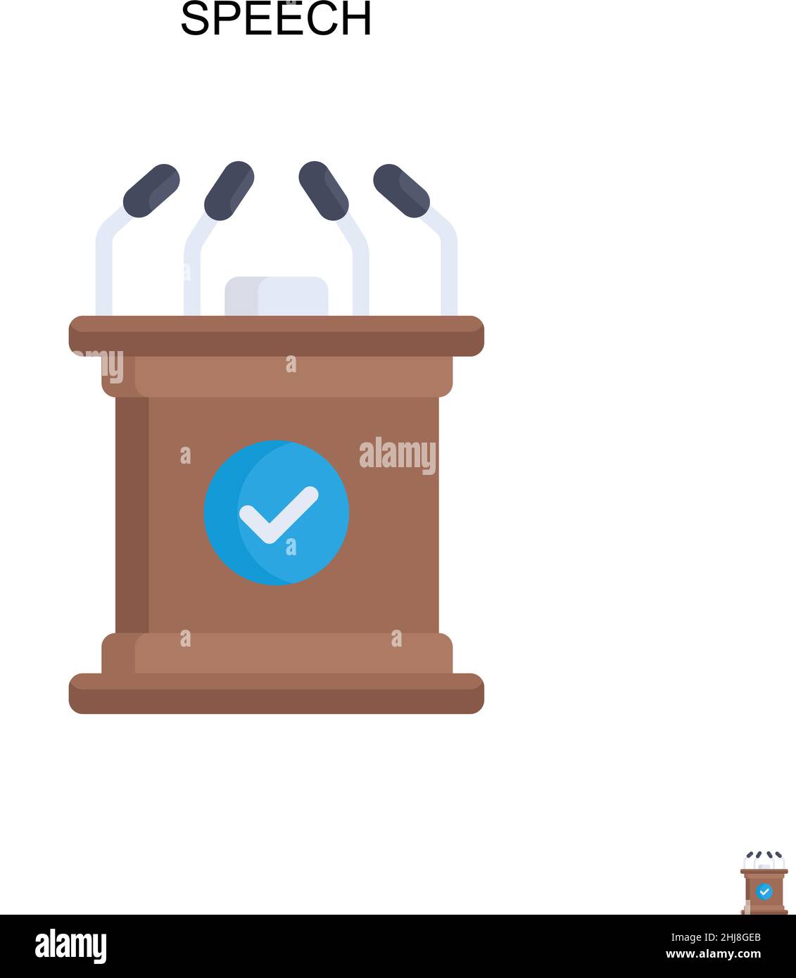 Speech Simple vector icon. Illustration symbol design template for web ...