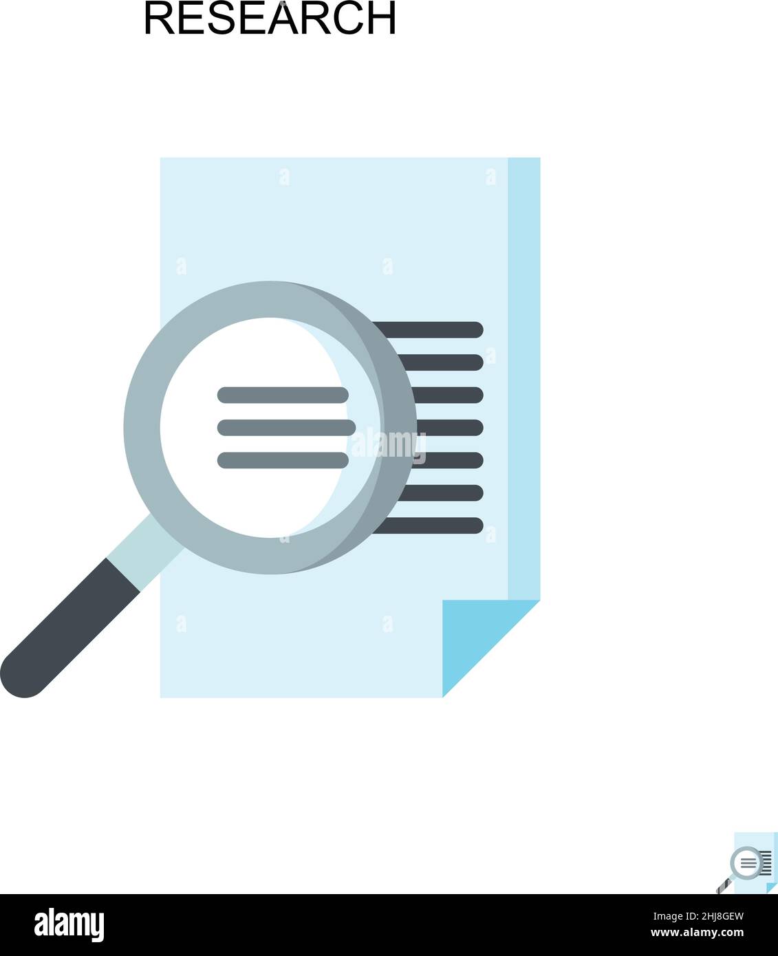 Research Simple vector icon. Illustration symbol design template for ...