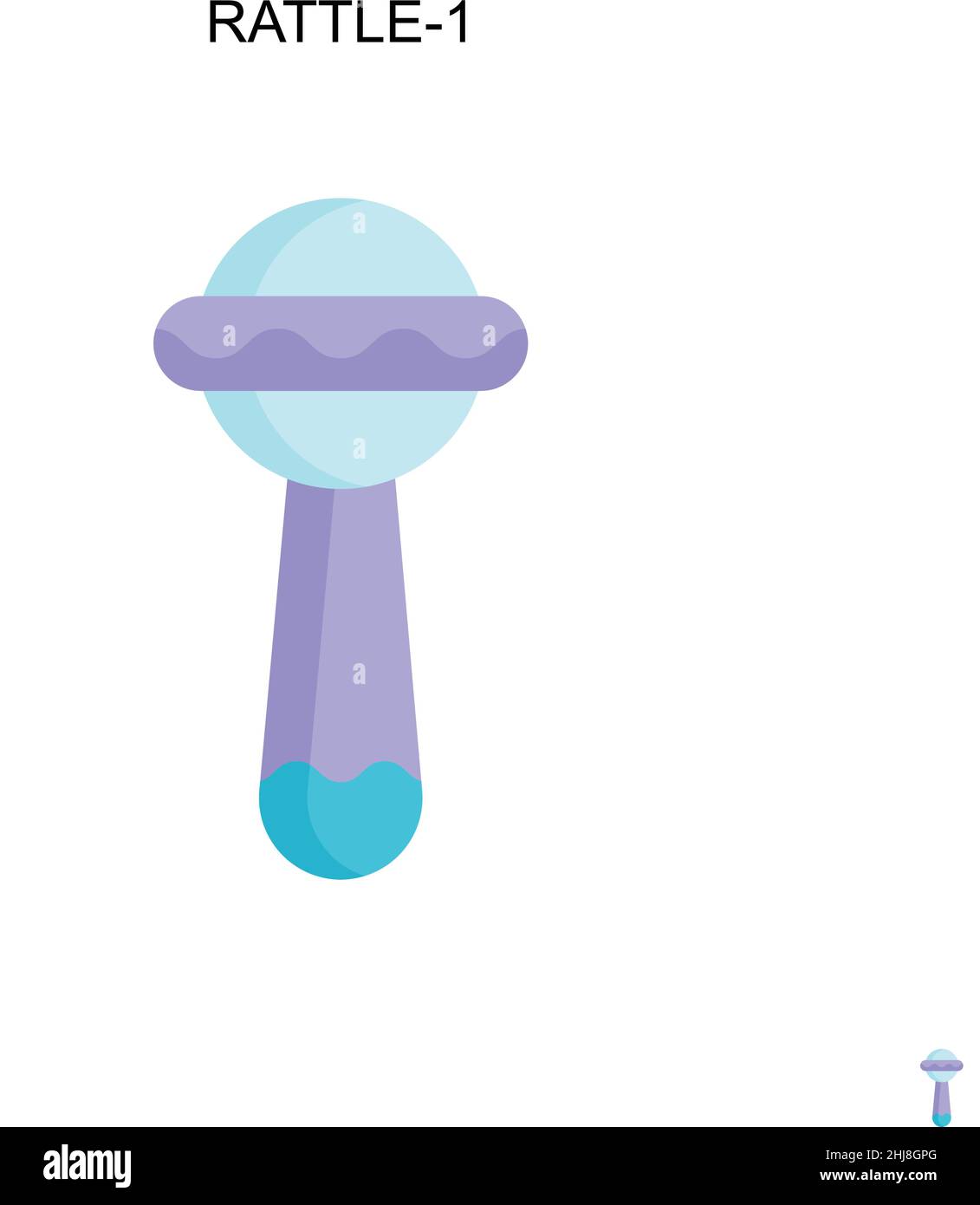 Rattle-1 Simple vector icon. Illustration symbol design template for ...