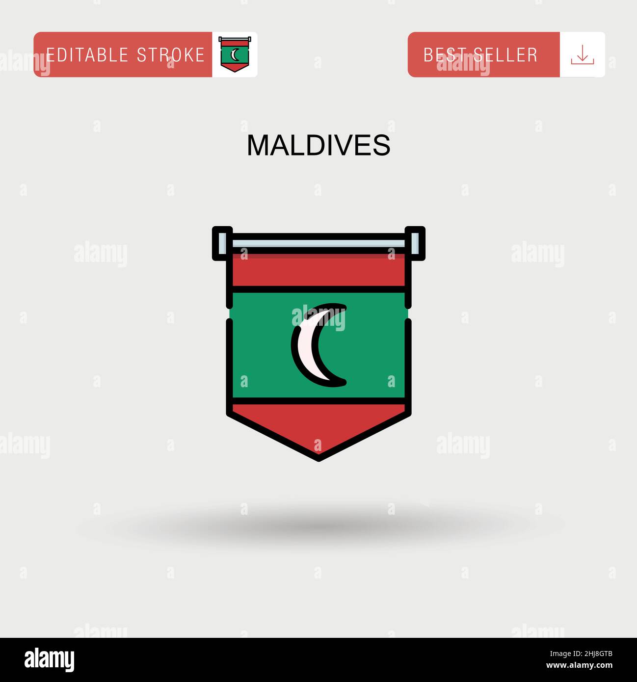 Maldives Simple vector icon Stock Vector Image & Art - Alamy