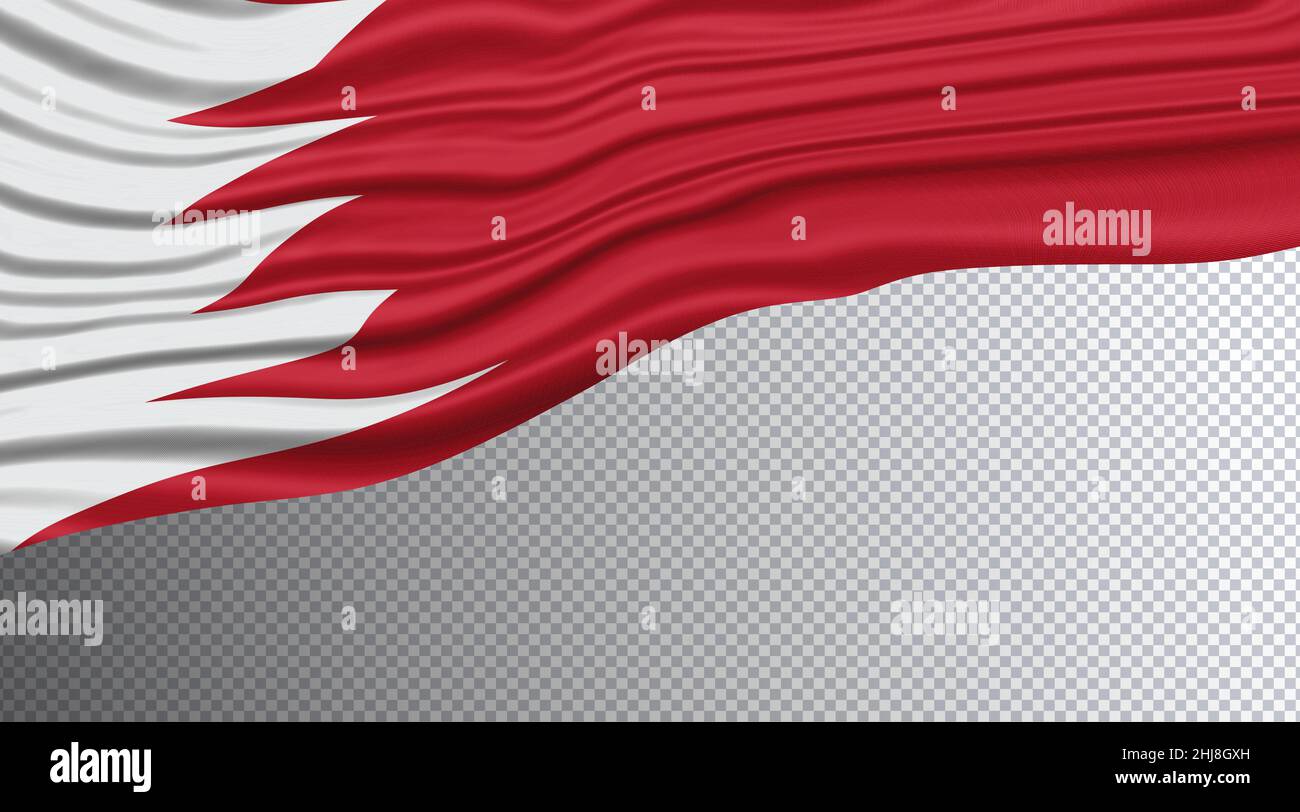 Bahrain Wavy Flag, national flag clipping path Stock Photo - Alamy