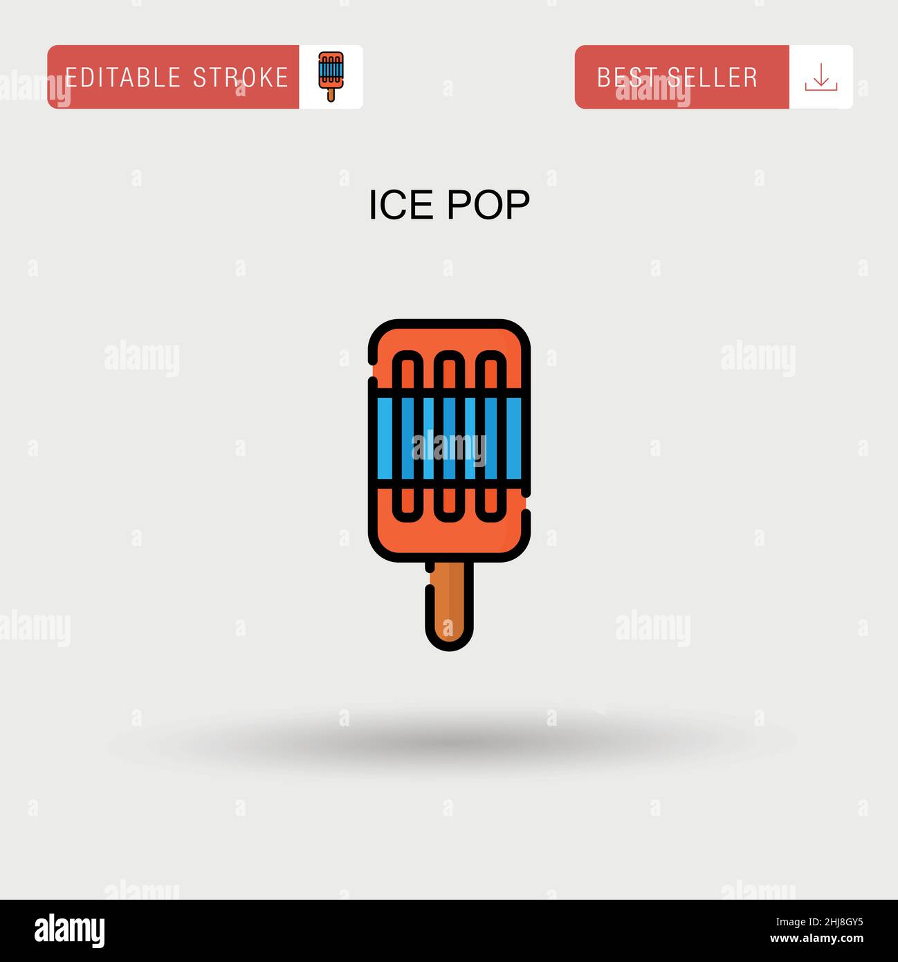 Ice pop Simple vector icon Stock Vector Image & Art - Alamy