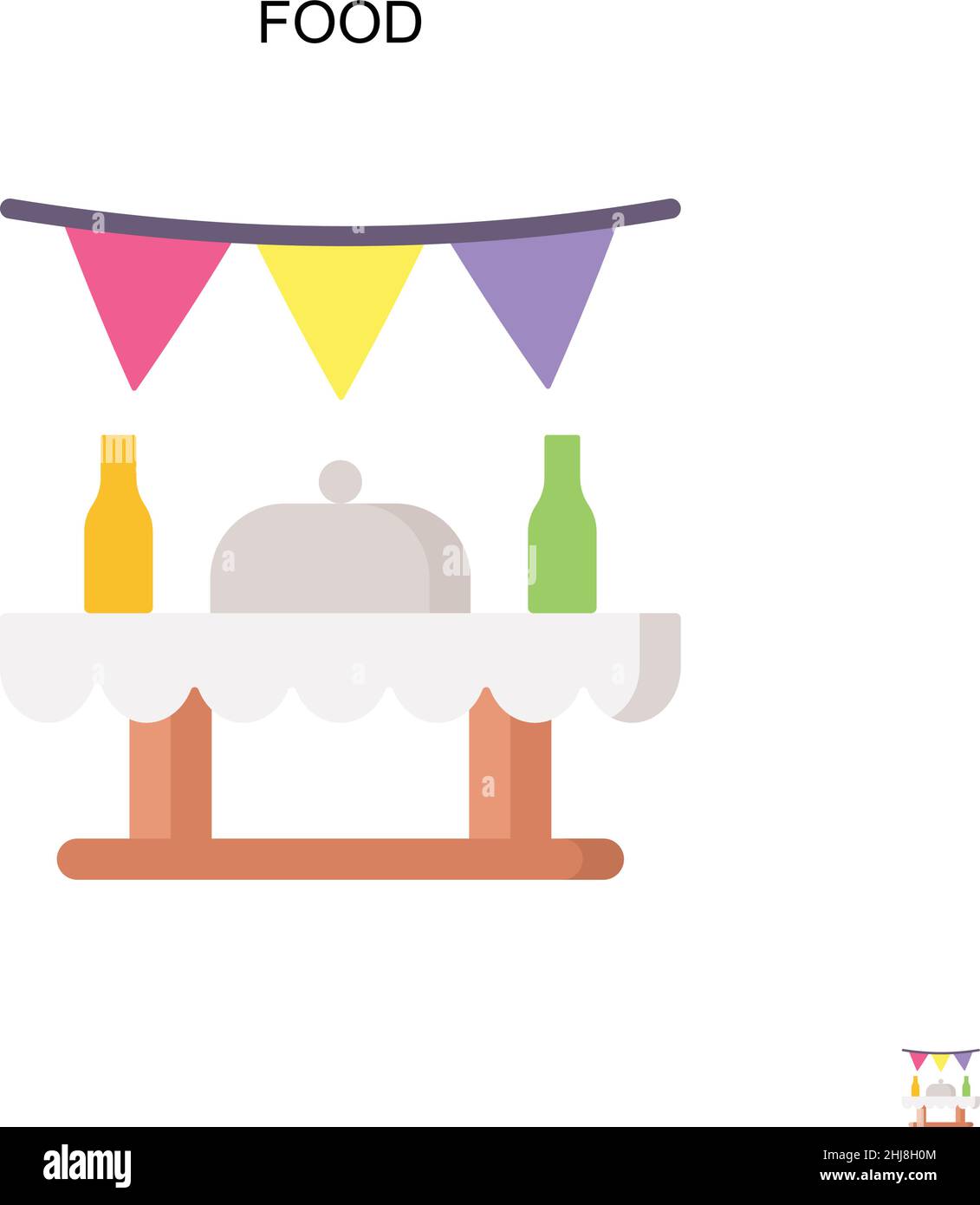 Food Simple vector icon. Illustration symbol design template for web ...