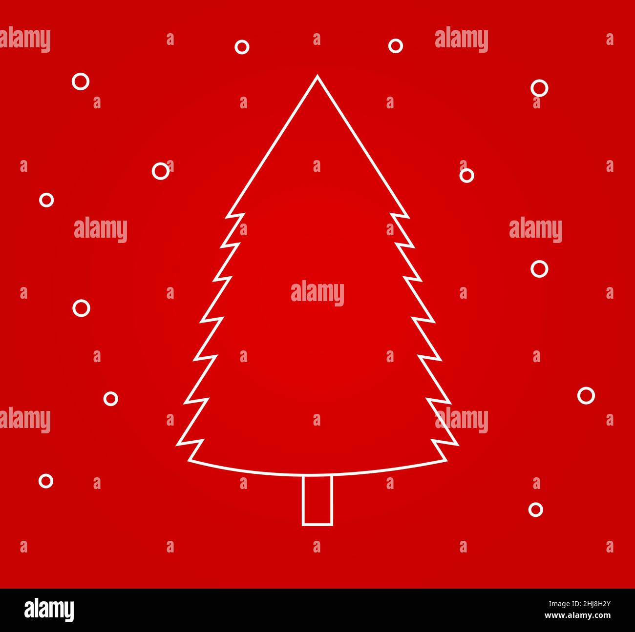 Christmas tree red card background. Vector illustration Stock Vector ...