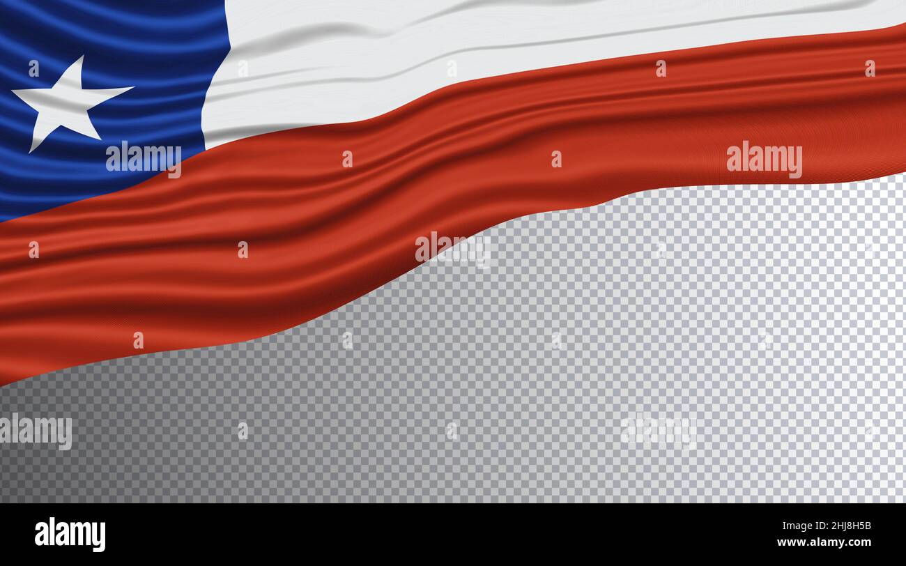 Chile Wavy Flag, national flag clipping path Stock Photo - Alamy