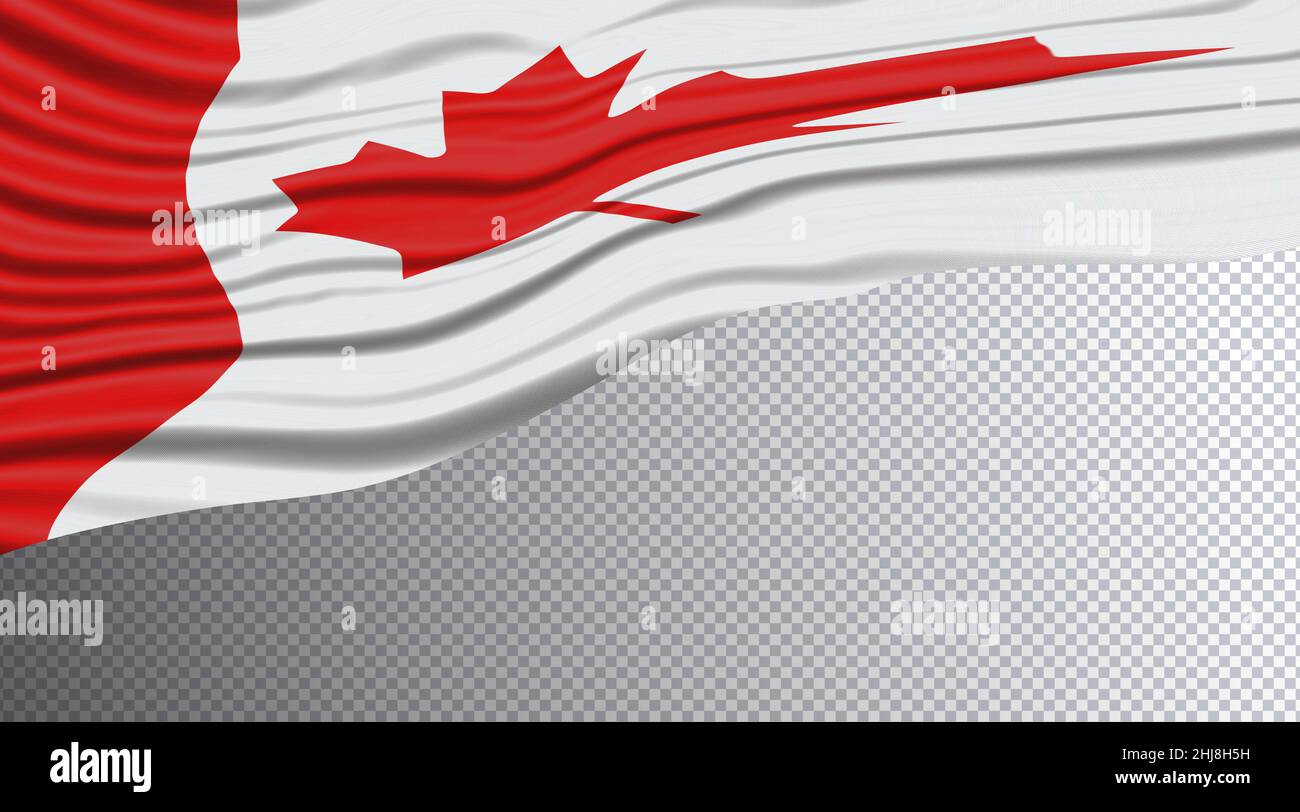 Canada Wavy Flag, national flag clipping path Stock Photo - Alamy