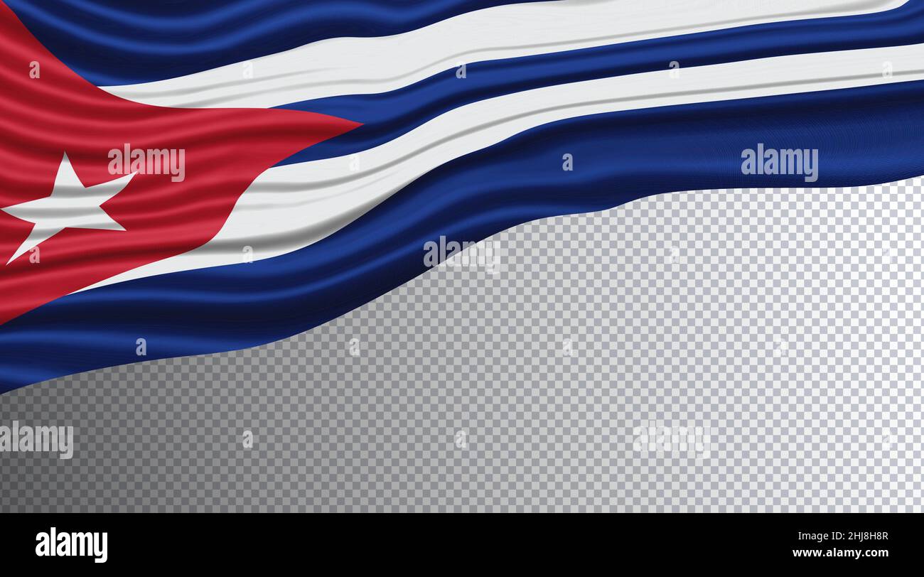 Cuba Wavy Flag, national flag clipping path Stock Photo - Alamy