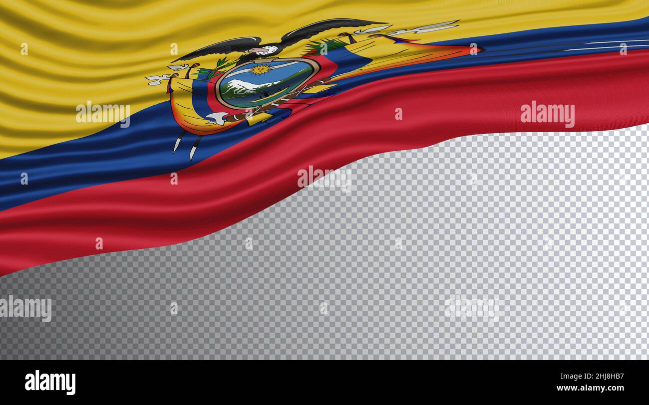 Ecuador Wavy Flag, national flag clipping path Stock Photo - Alamy
