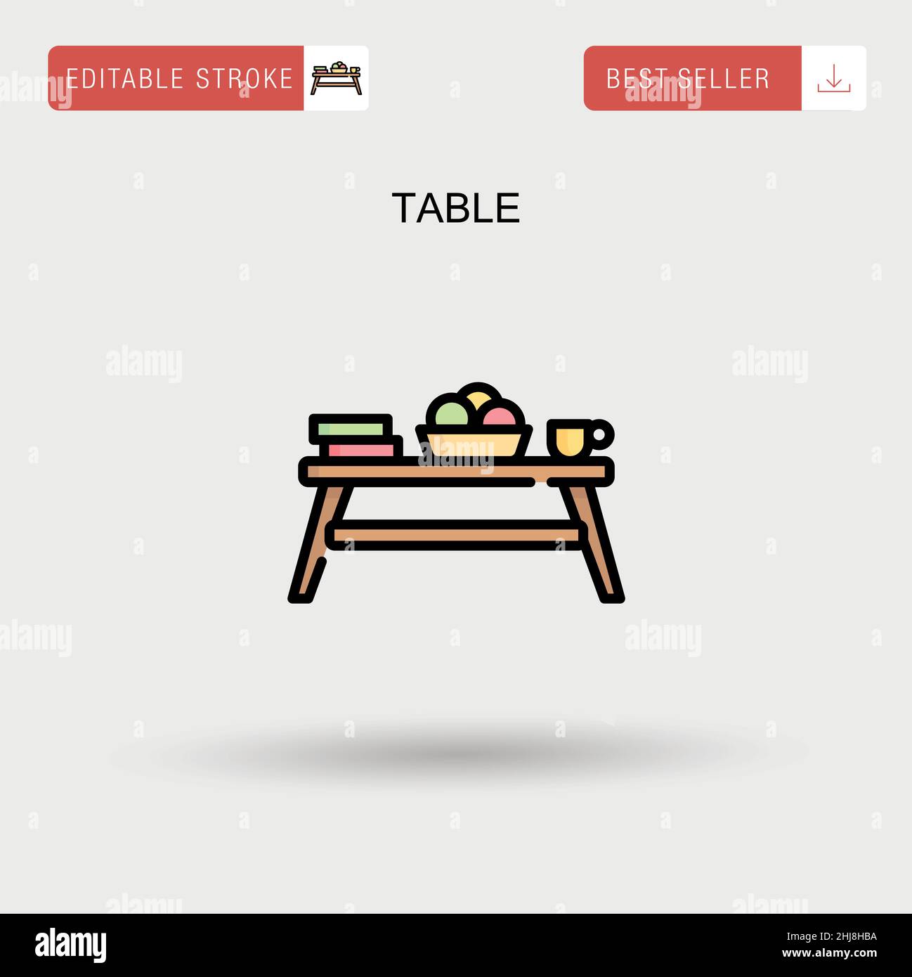 Table Simple vector icon Stock Vector Image & Art - Alamy