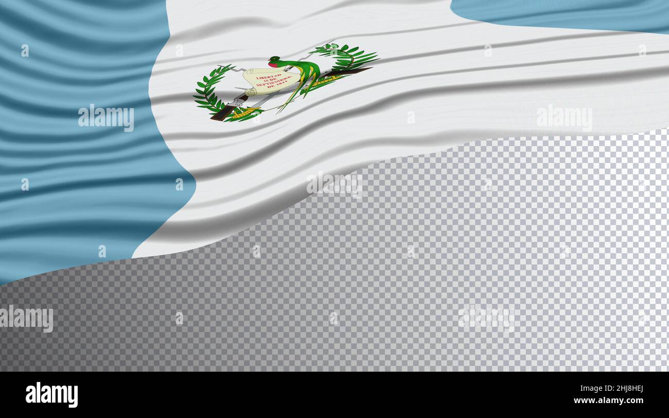 Guatemala Wavy Flag, national flag clipping path Stock Photo - Alamy