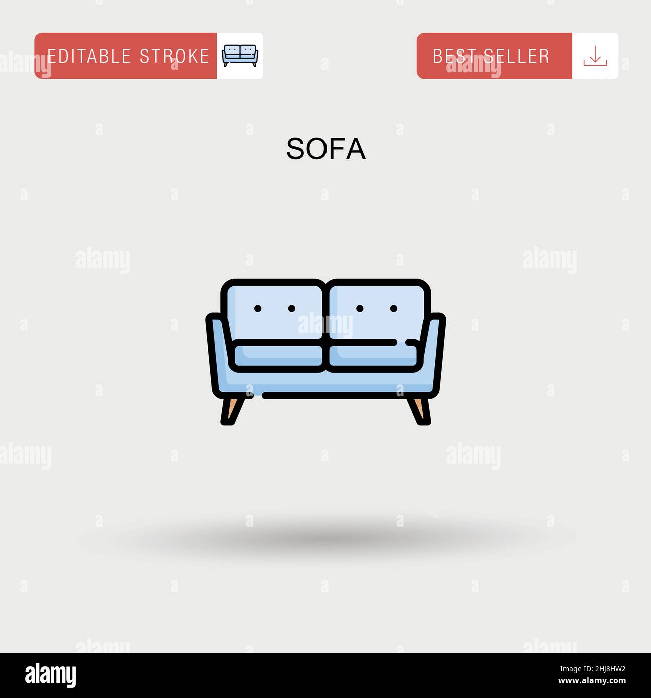 Sofa Simple vector icon Stock Vector Image & Art - Alamy
