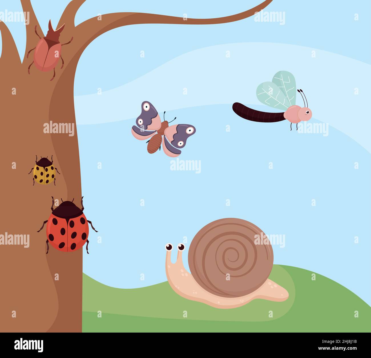 cute bugs poster Stock Vector Image & Art - Alamy