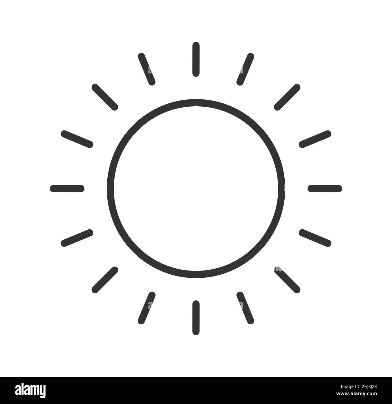 Sun line icon. Vector illustration Stock Vector Image & Art - Alamy