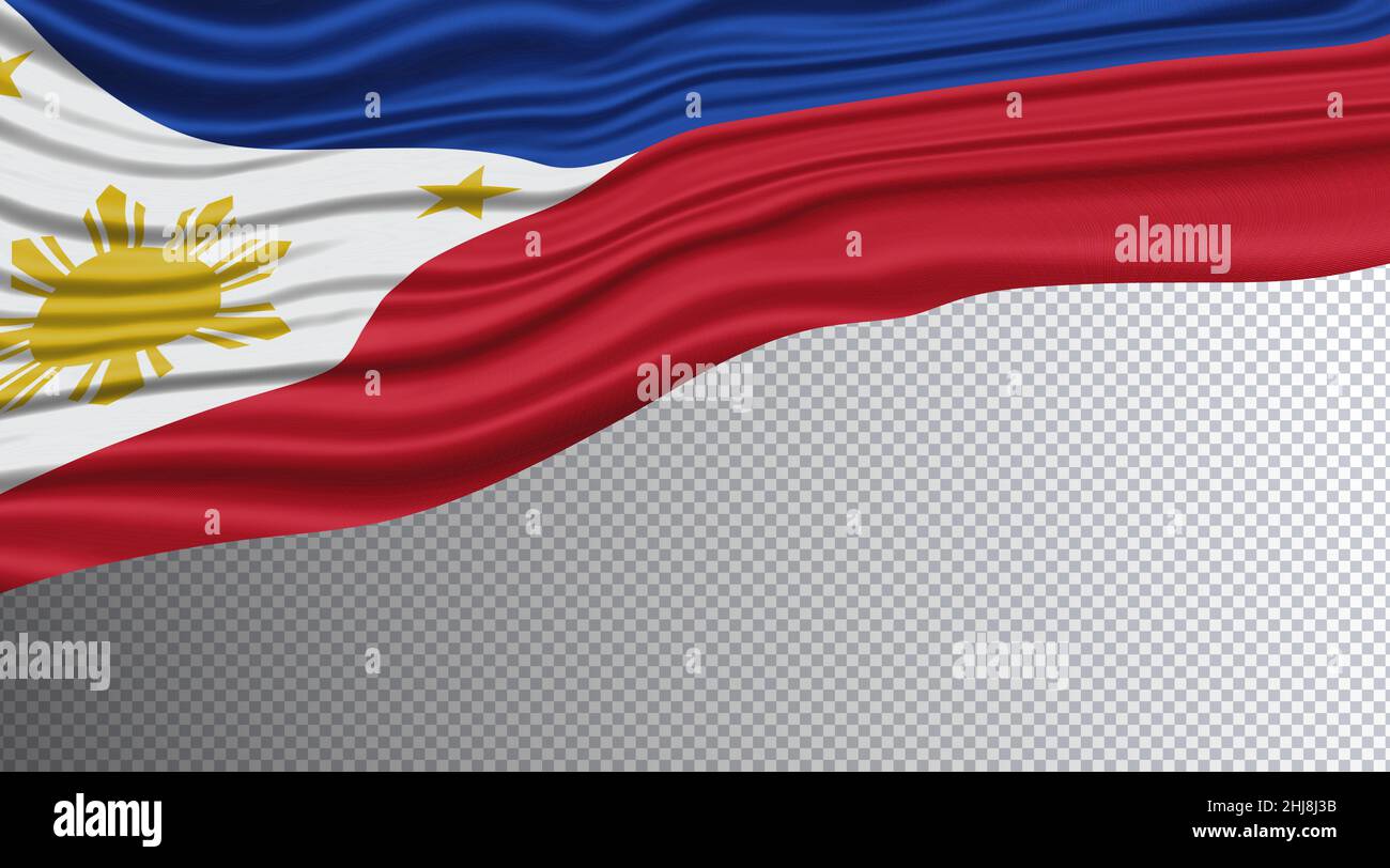 Philippines Wavy Flag, national flag clipping path Stock Photo - Alamy