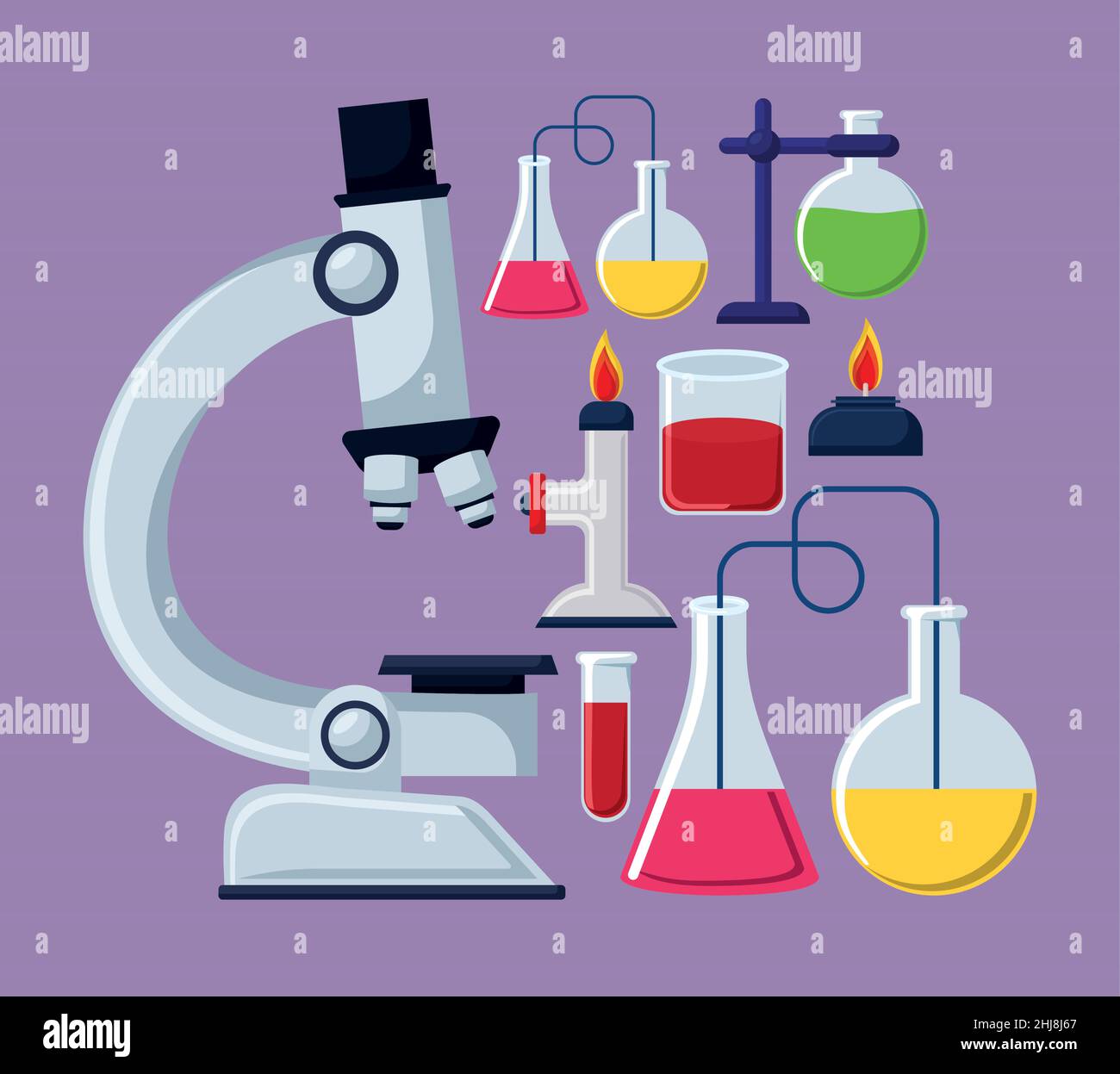 chemistry lab items Stock Vector Image & Art - Alamy
