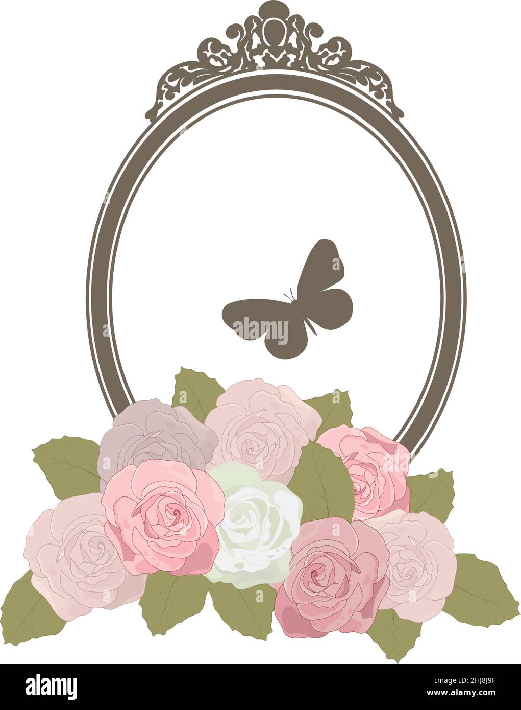 mirror and roses Stock Vector Image & Art - Alamy