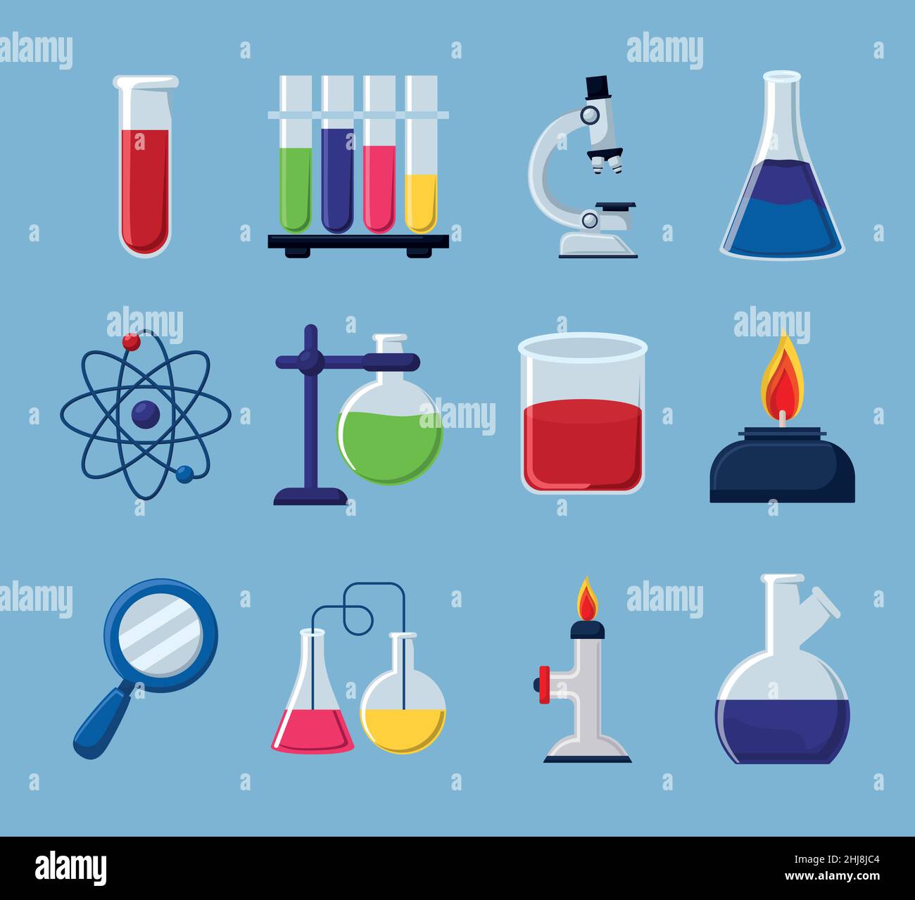 twelve chemistry lab items Stock Vector Image & Art - Alamy
