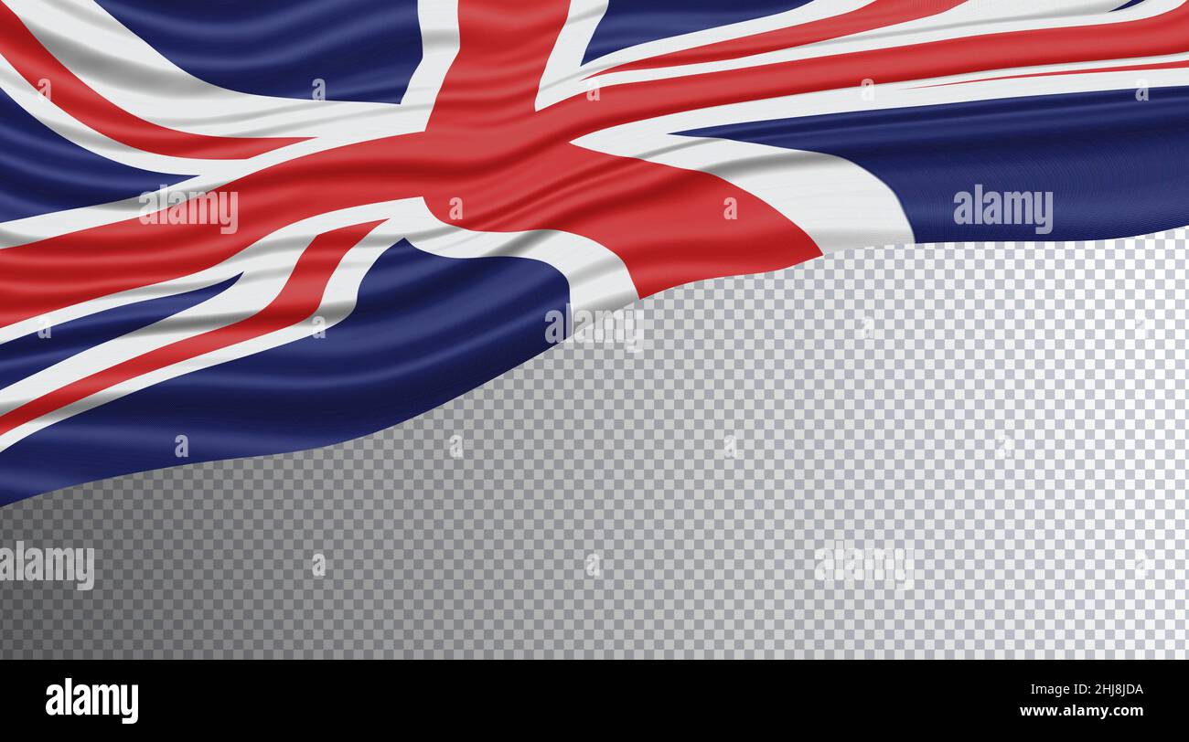 United Kingdom Wavy Flag, national flag clipping path Stock Photo - Alamy