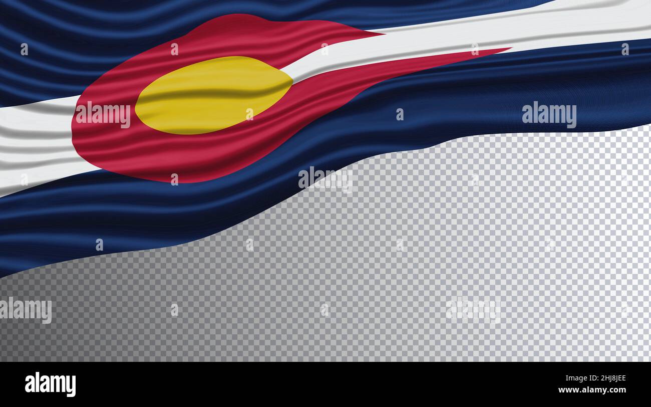 Colorado state Wavy Flag clipping path, Colorado flag background Stock ...