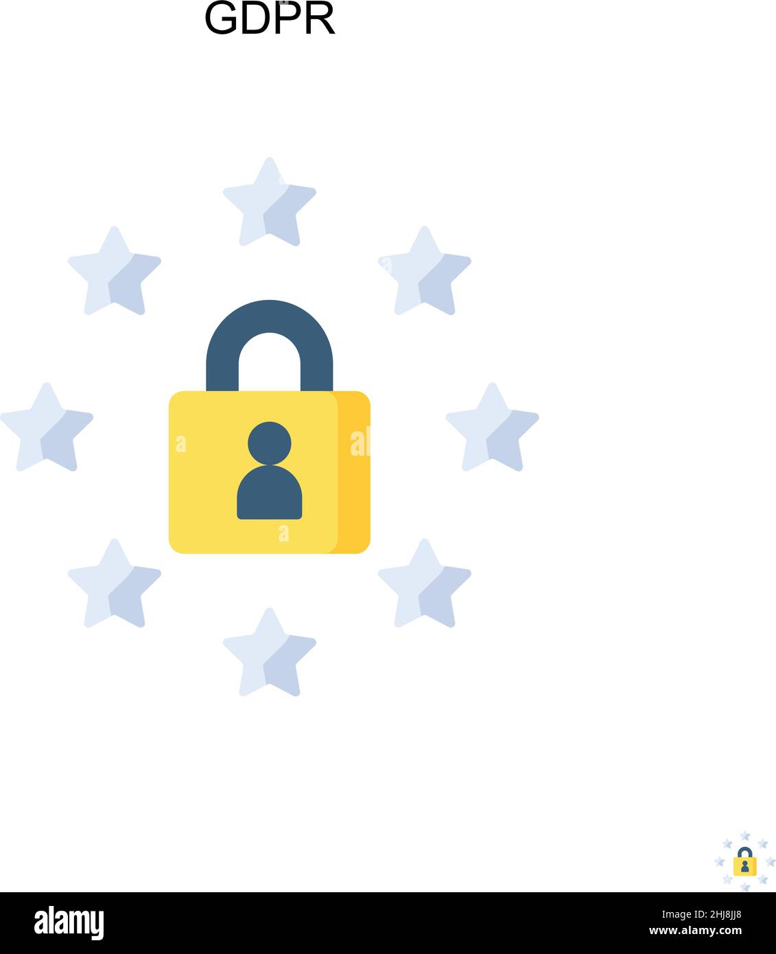 Gdpr Simple vector icon. Illustration symbol design template for web ...