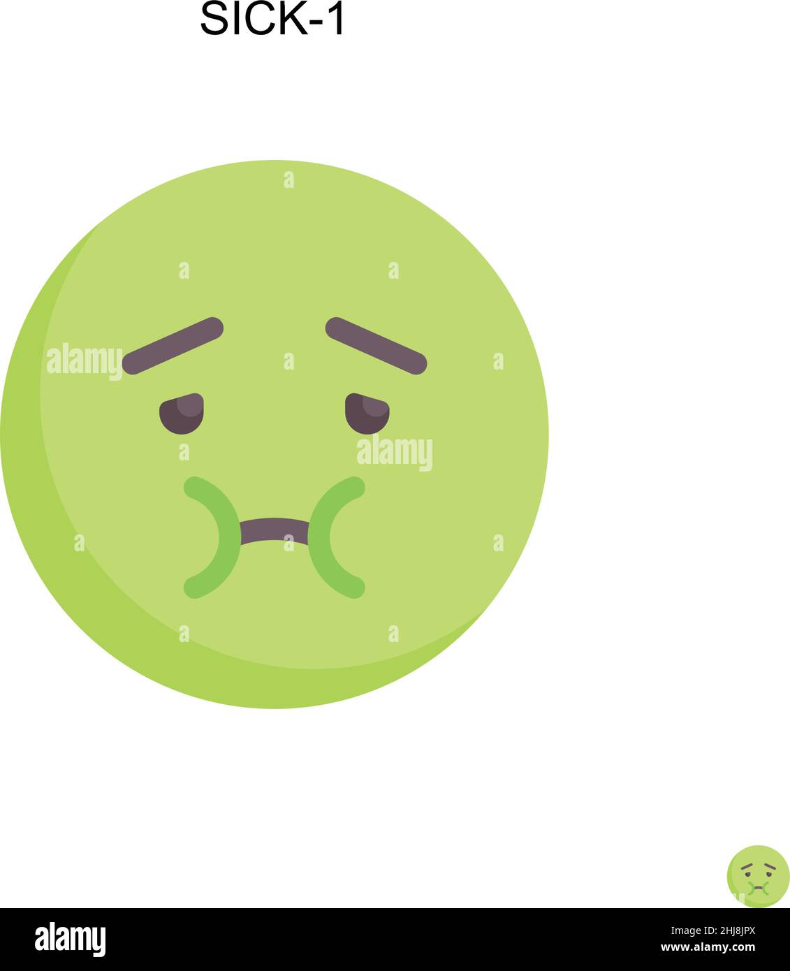 Sick-1 Simple vector icon. Illustration symbol design template for web ...