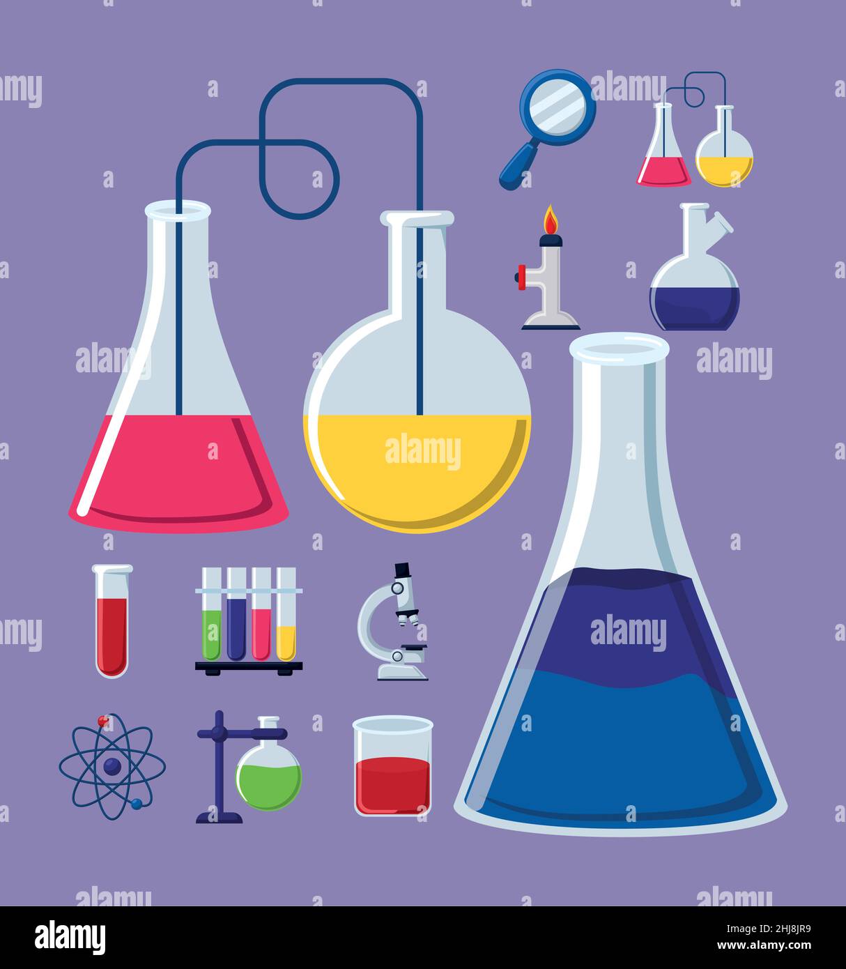 twelve chemistry lab icons Stock Vector Image & Art - Alamy